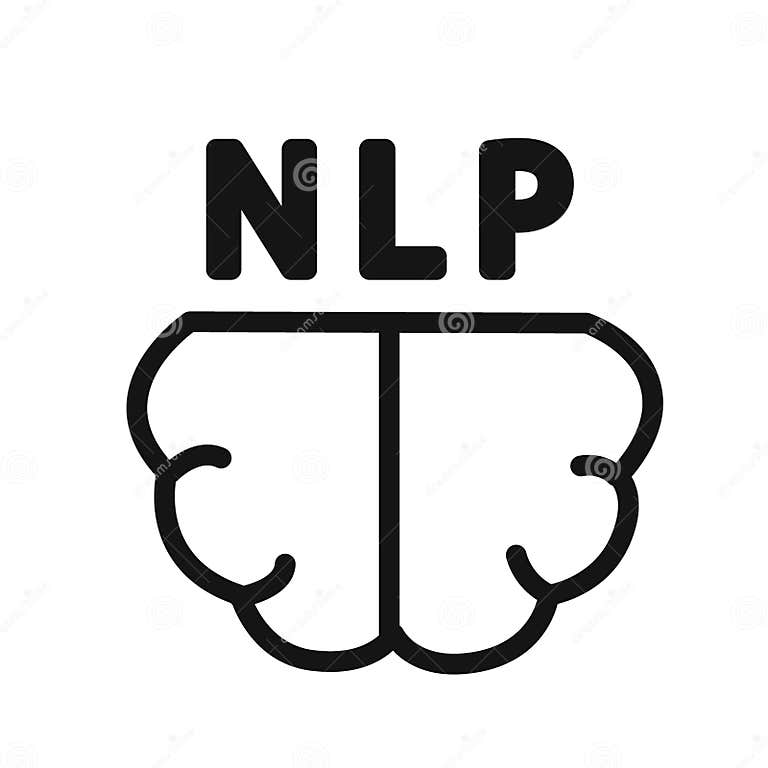 NLP Icon Linear Vector Graphics Sign Stock Illustration - Illustration ...