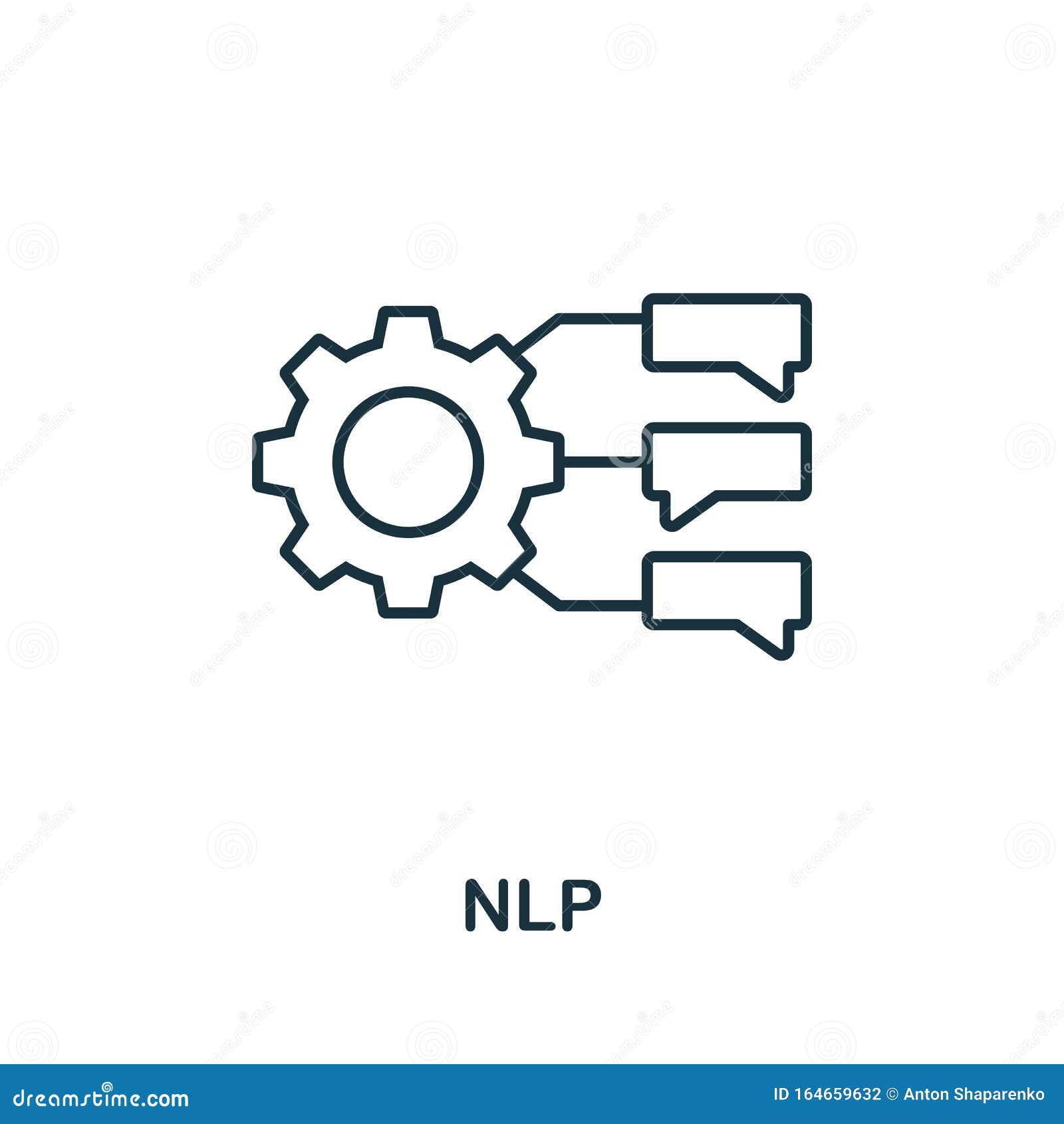 Nlp Outline Icon. Thin Line Concept Element from Crm Icons Collection ...