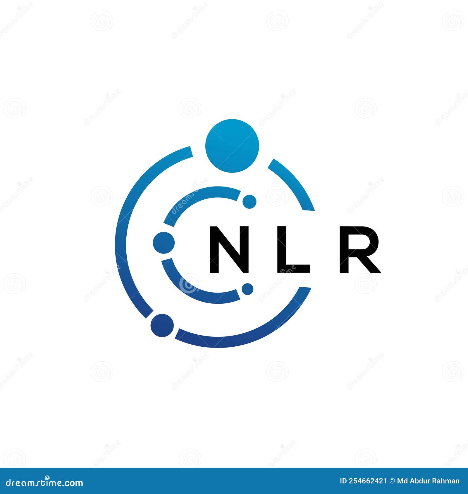 NLR Letter Technology Logo Design on White Background. NLR Creative ...