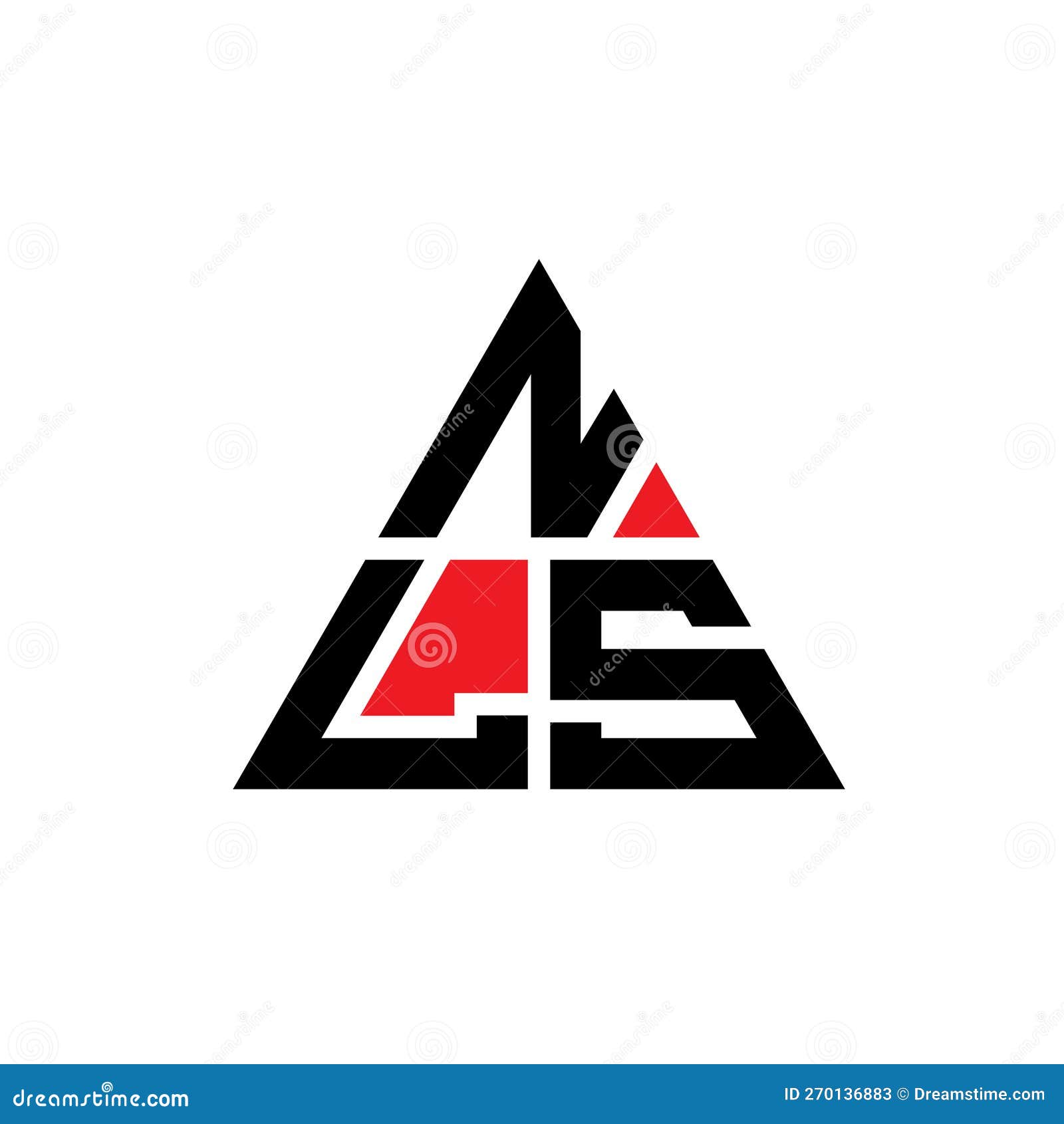 NLS Triangle Letter Logo Design with Triangle Shape. NLS Triangle Logo ...