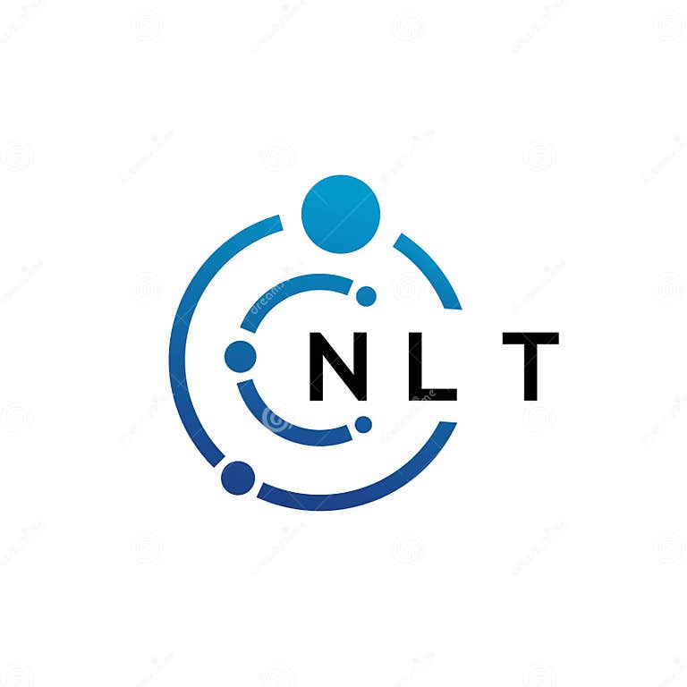 NLT Letter Technology Logo Design on White Background. NLT Creative ...
