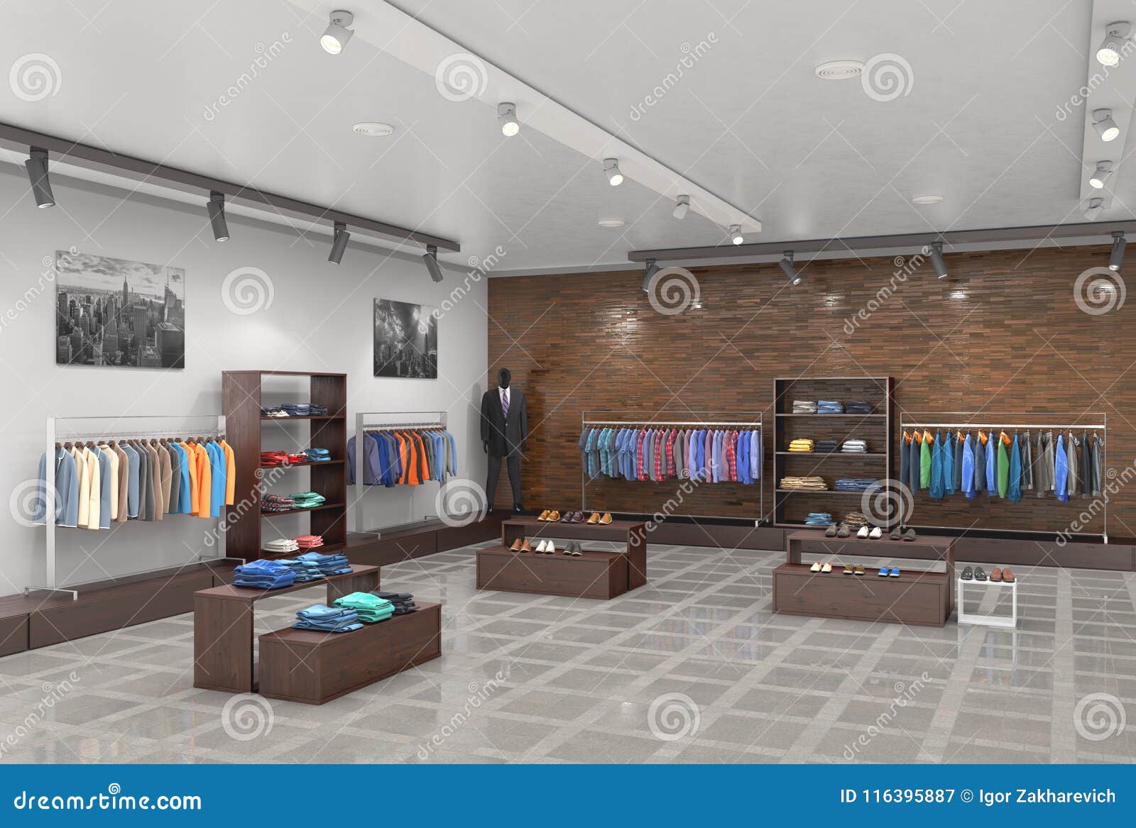 Interior Of Store, Mall, Shopping Center, With Grocery Counters, With ...