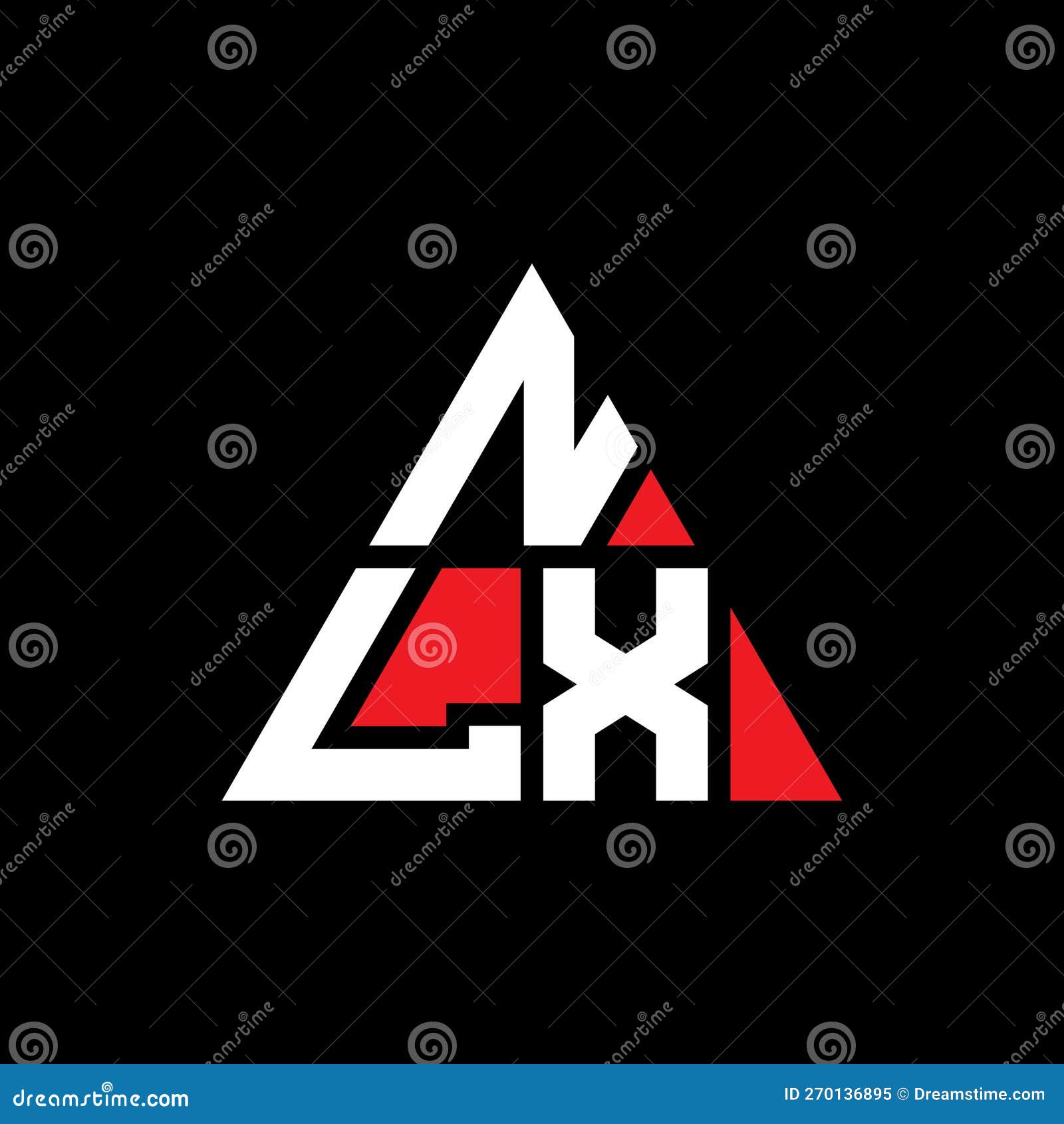 NLX Triangle Letter Logo Design with Triangle Shape. NLX Triangle Logo ...