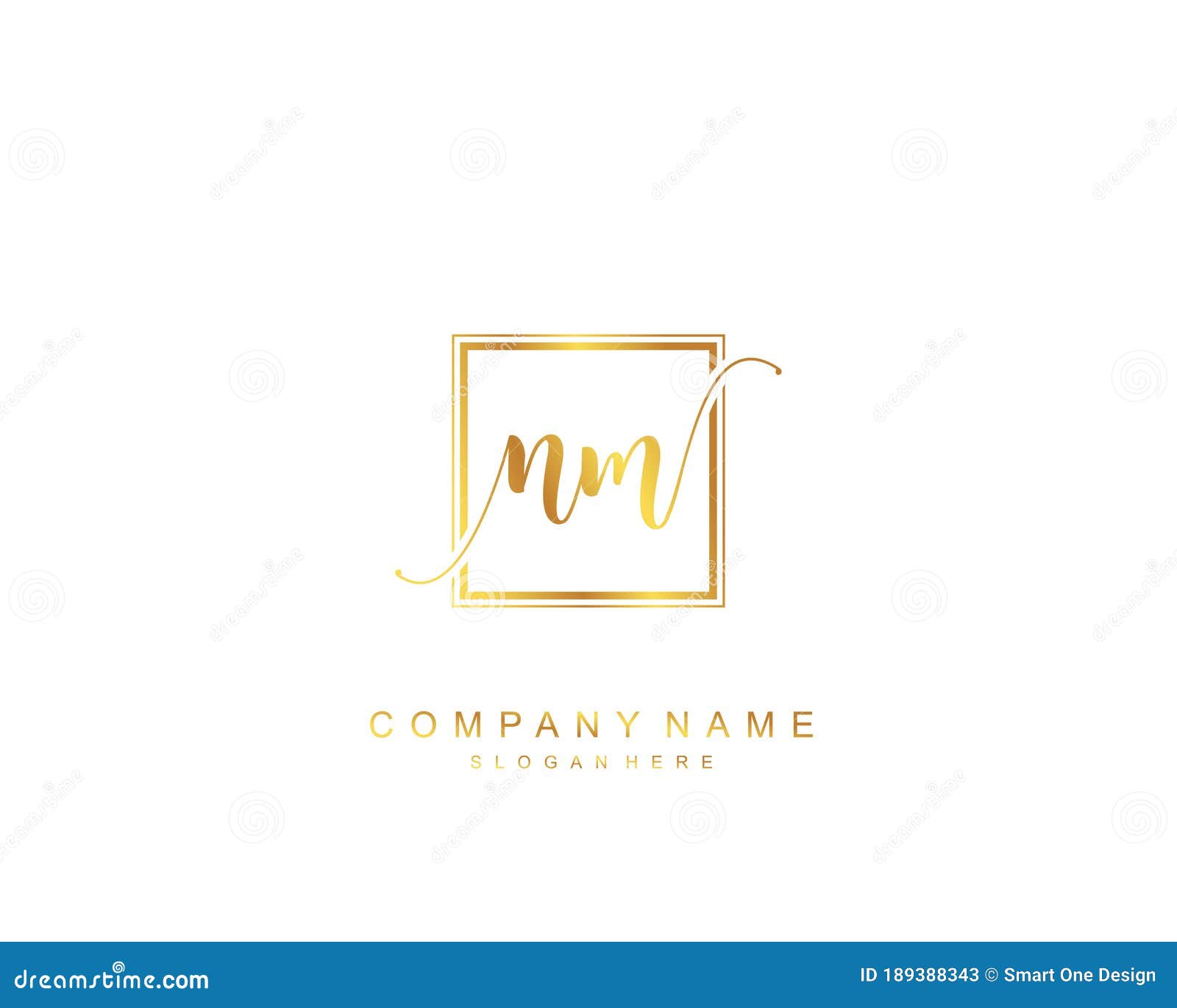 NM Signature Logo Template Vector Stock Vector - Illustration of ...