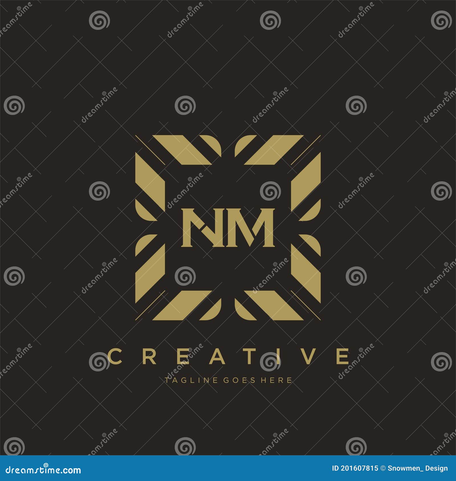 NM Initial Letter Luxury Ornament Monogram Logo Template Vector Stock ...