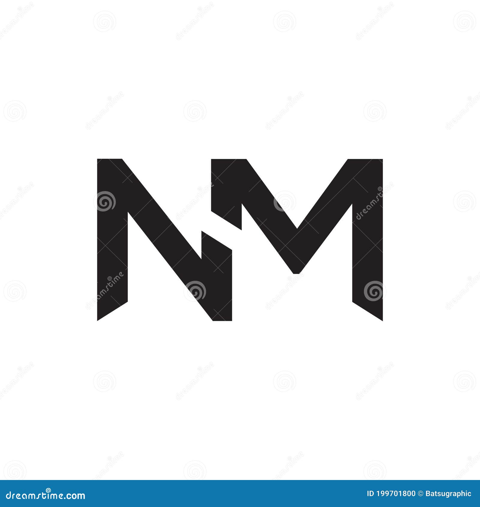 Nm Initial Letter Vector Logo Icon Stock Vector - Illustration of ...