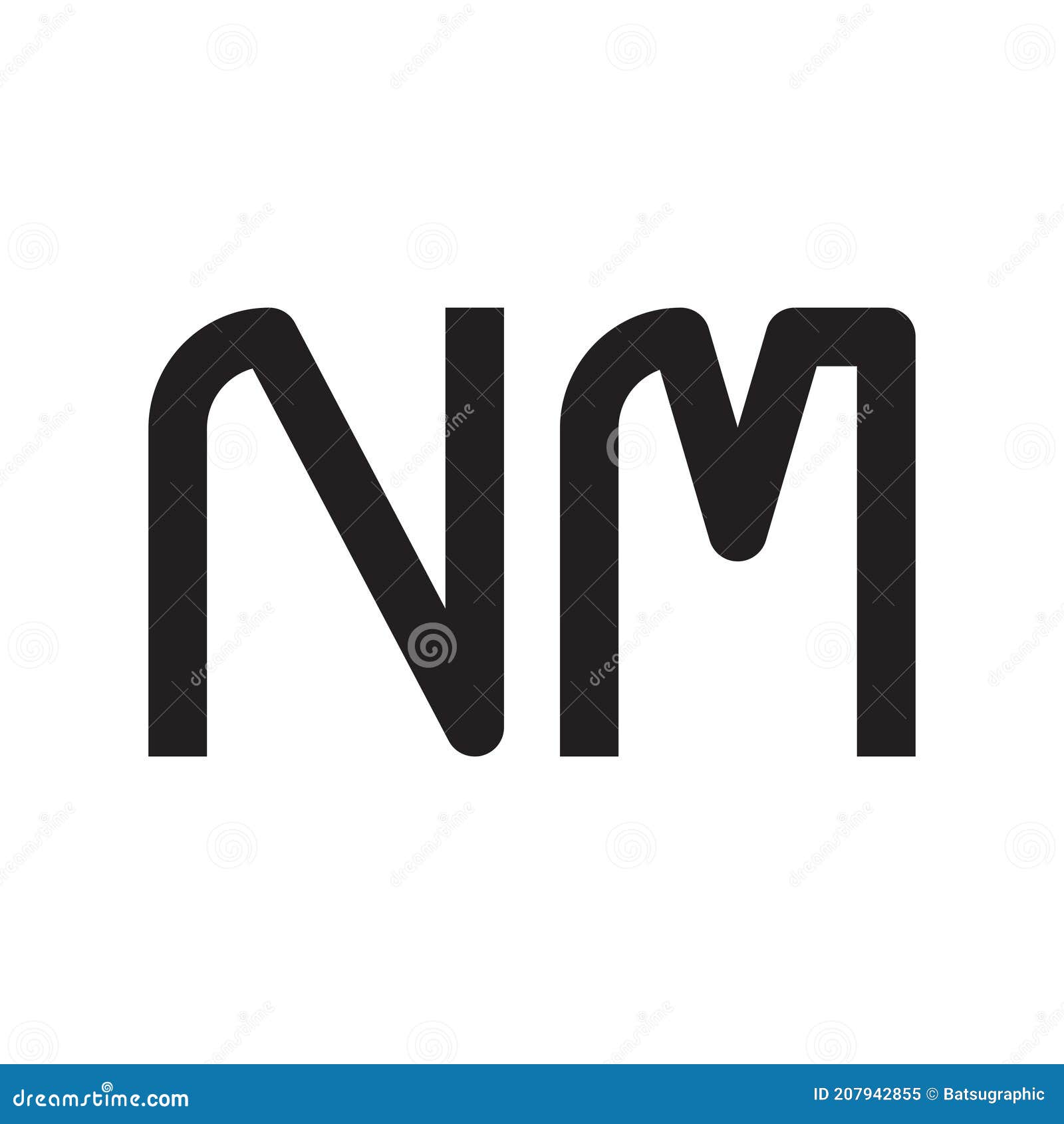 Nm Initial Letter Vector Logo Icon Stock Vector - Illustration of ...