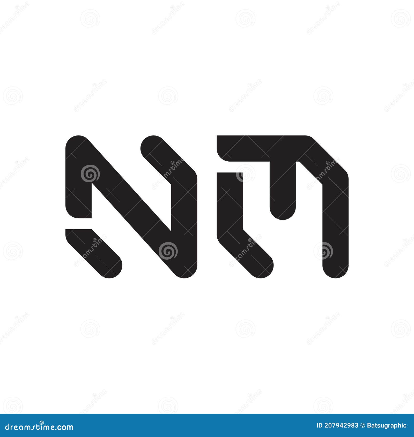 Nm Initial Letter Vector Logo Icon Stock Vector - Illustration of ...