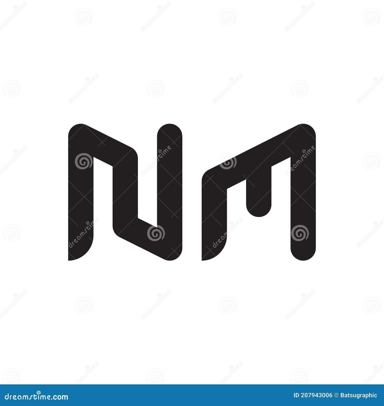 Nm Initial Letter Vector Logo Icon Stock Vector - Illustration of ...