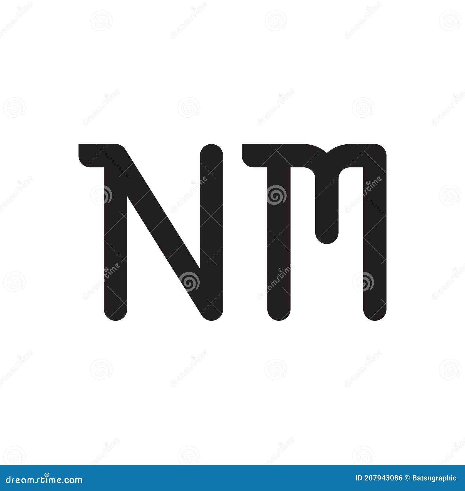 Nm Initial Letter Vector Logo Icon Stock Vector - Illustration of ...