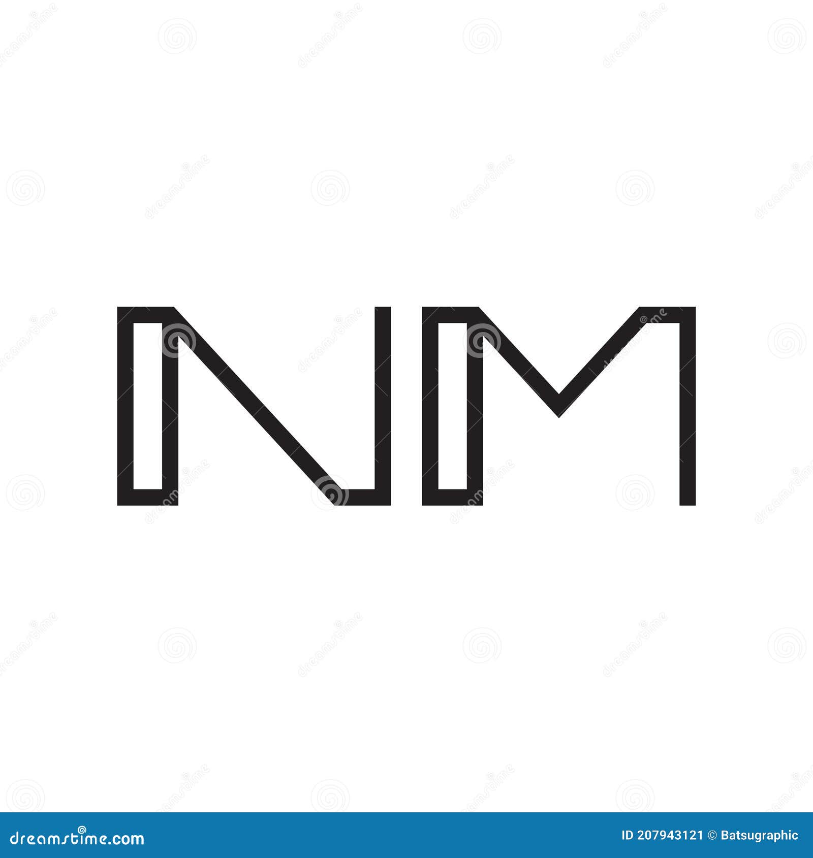 Nm Initial Letter Vector Logo Icon Stock Vector - Illustration of ...
