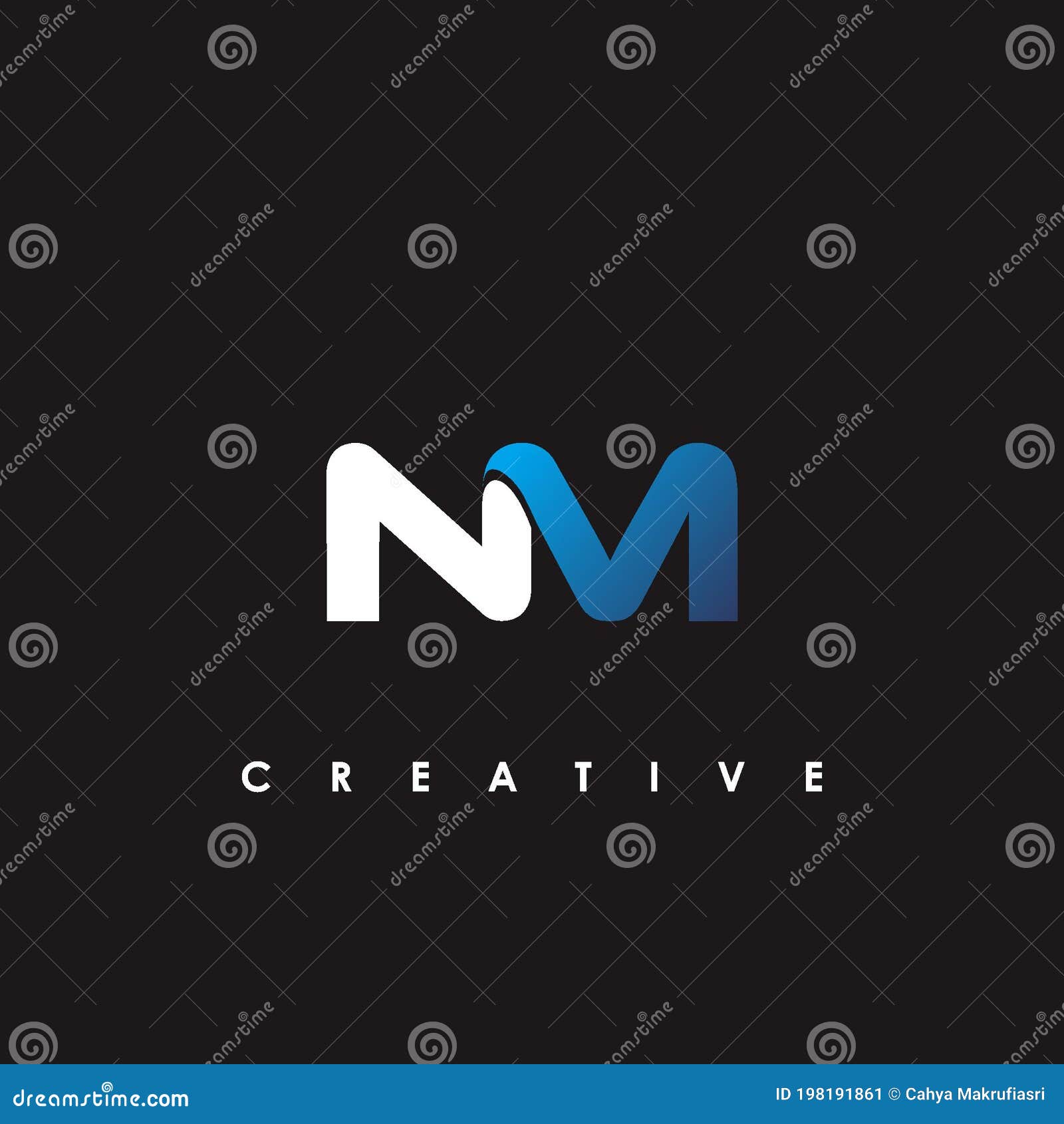NM Letter Initial Logo Design Template Vector Illustration Stock Vector ...