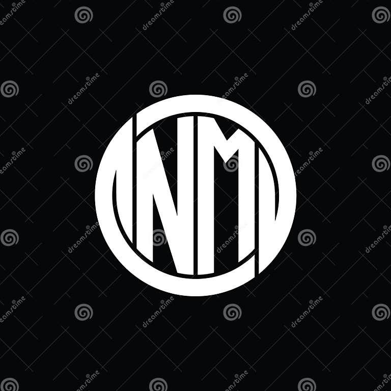 NM Logo Monogram Shield Inside Circle Shape Vector Images Design ...