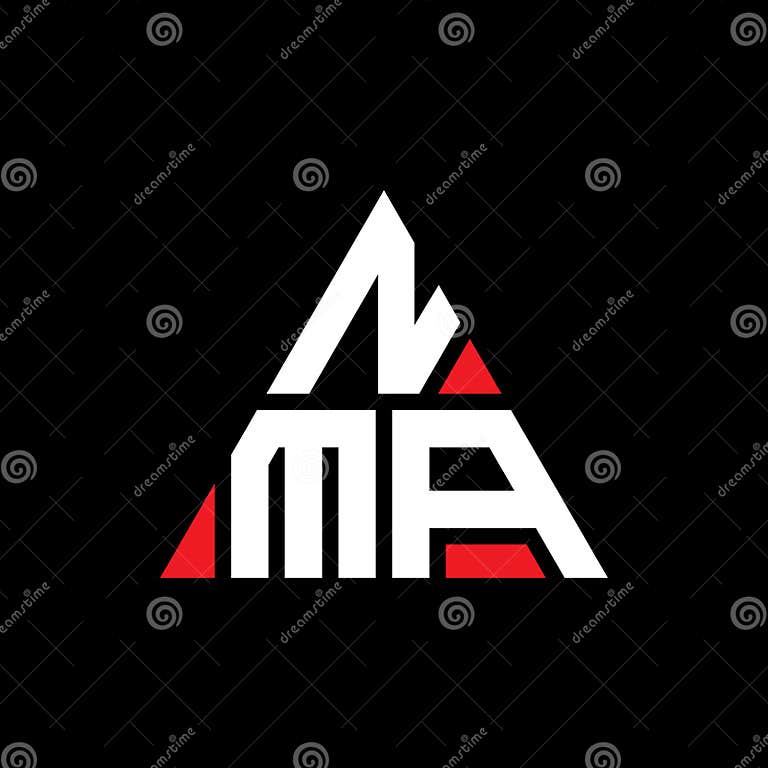 NMA Triangle Letter Logo Design with Triangle Shape. NMA Triangle Logo ...