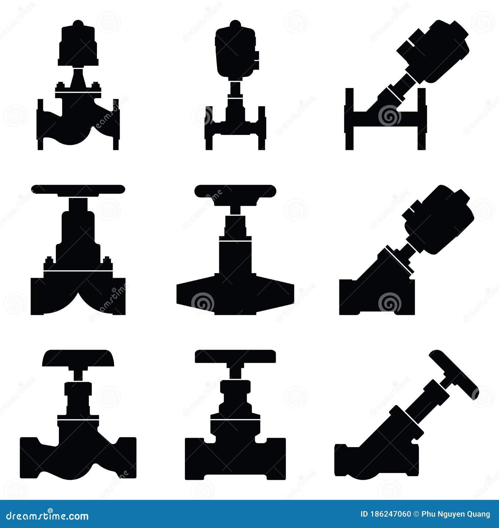 Valves Icons And Symbols Set. Vector Illustration | CartoonDealer.com ...