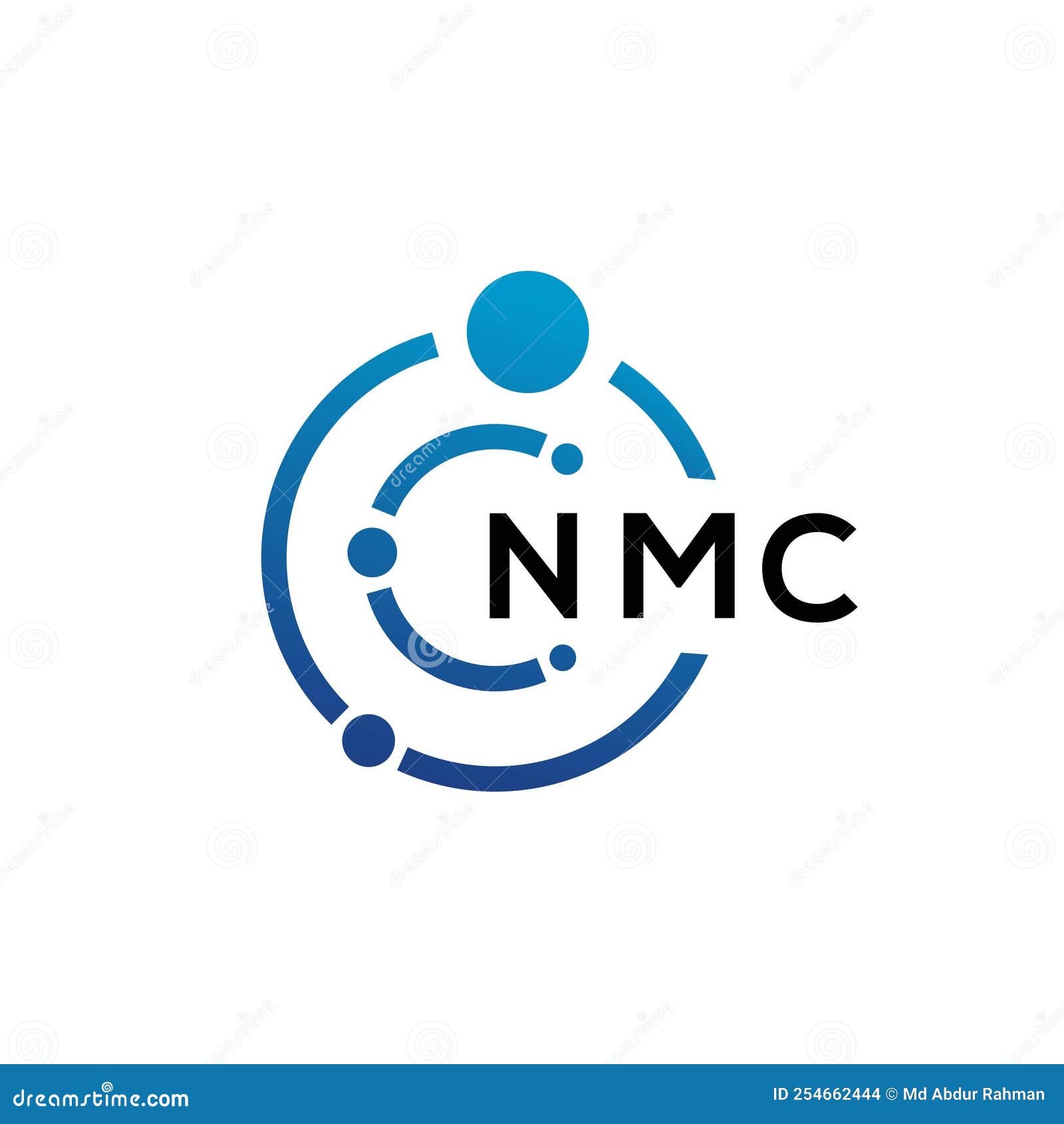 NMC Letter Technology Logo Design On White Background. NMC Creative ...