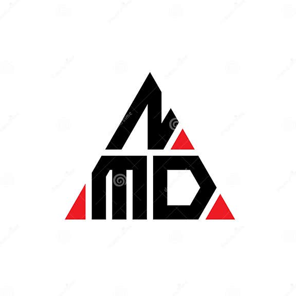 NMD Triangle Letter Logo Design with Triangle Shape. NMD Triangle Logo ...