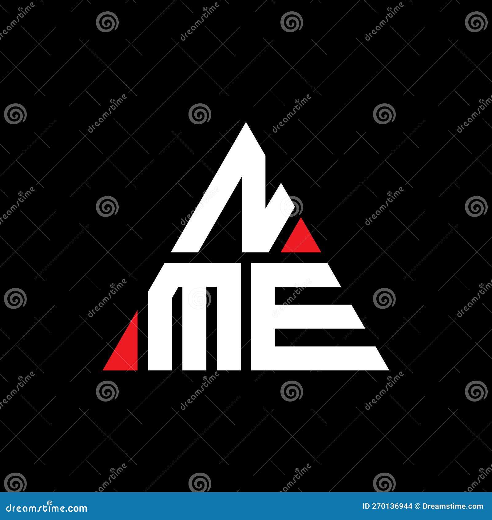 NME Triangle Letter Logo Design with Triangle Shape. NME Triangle Logo ...