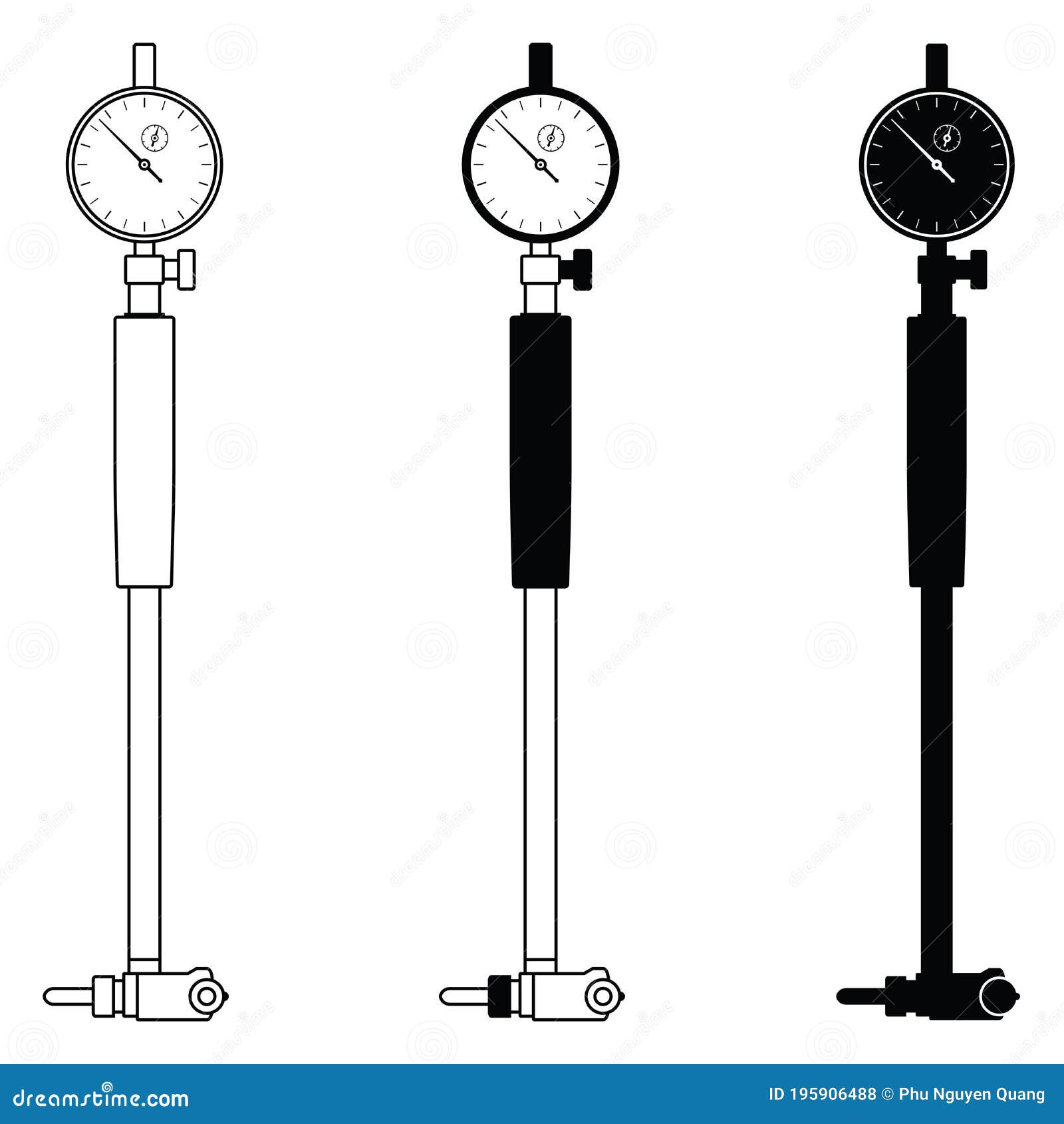 Bore Gage. Measuring Instrument. Flat Icons. Vector Illustration Stock ...