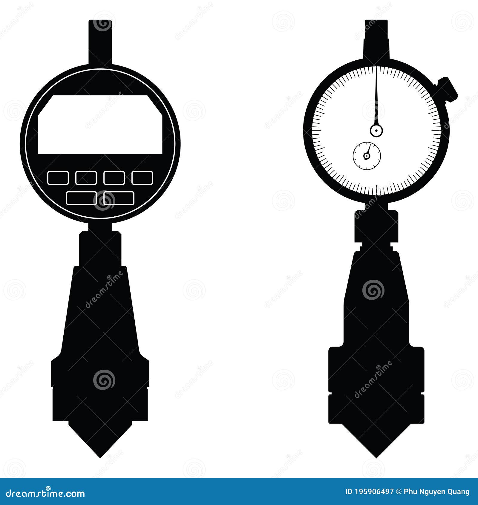 Chamfer Gage Icons Set. Measuring Tools. Vector Illustration Stock ...