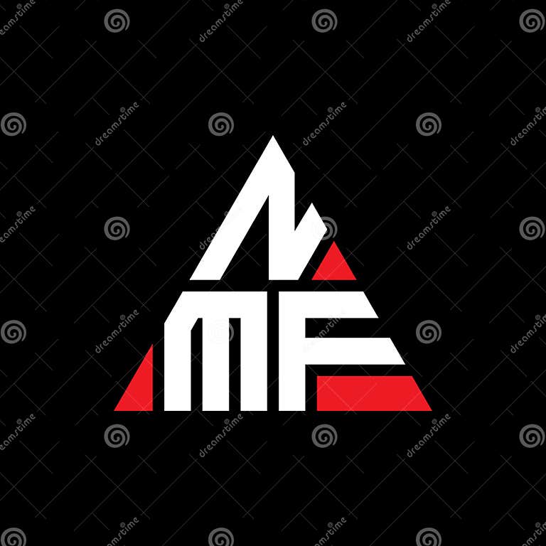 NMF Triangle Letter Logo Design with Triangle Shape. NMF Triangle Logo ...