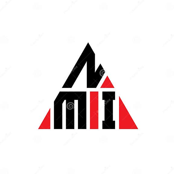 NMI Triangle Letter Logo Design with Triangle Shape. NMI Triangle Logo ...
