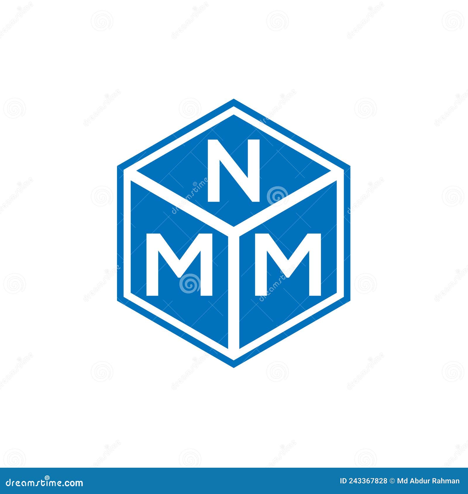 NMM Letter Logo Design on Black Background. NMM Creative Initials ...