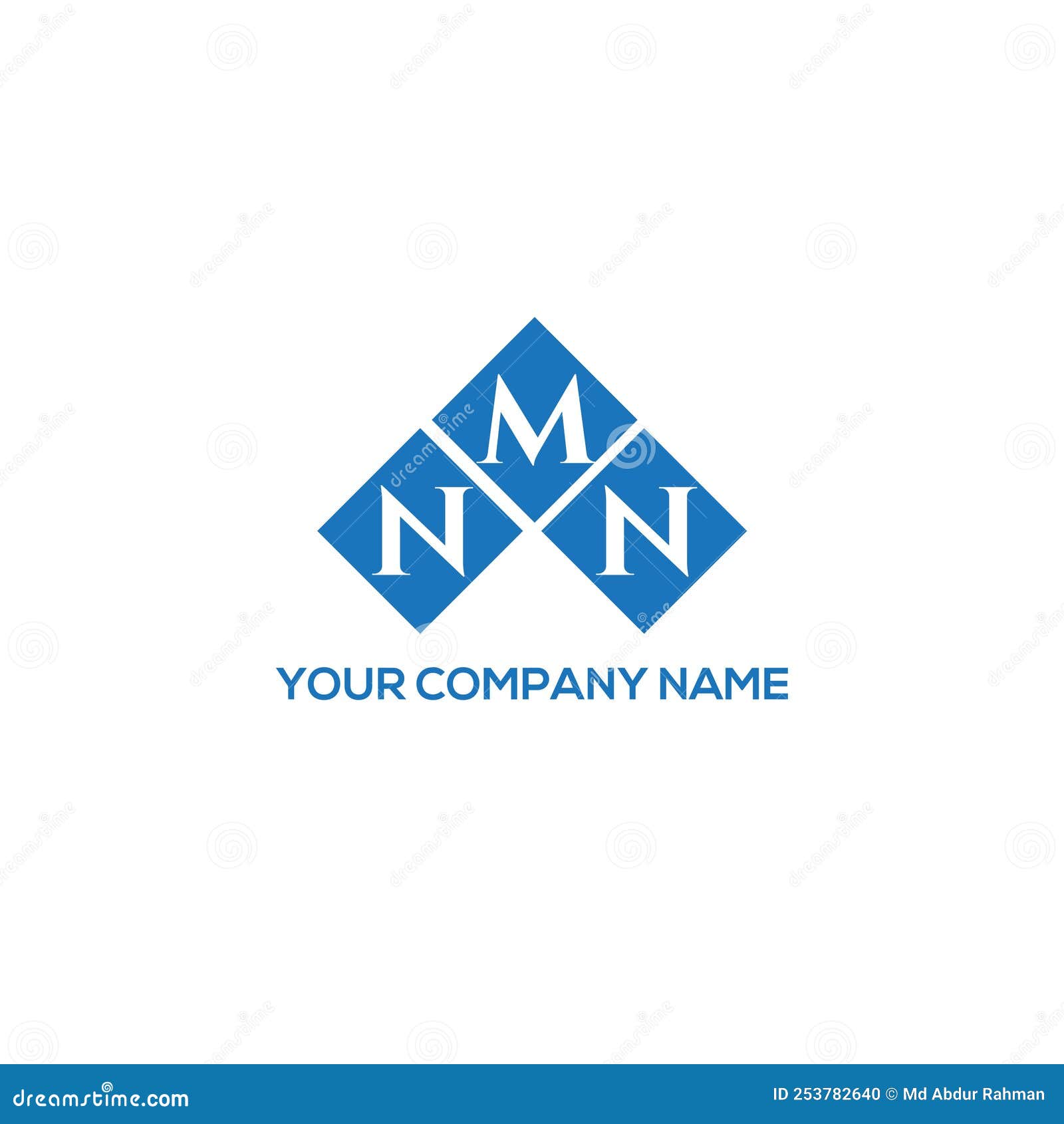 NMN Letter Logo Design on WHITE Background. NMN Creative Initials ...