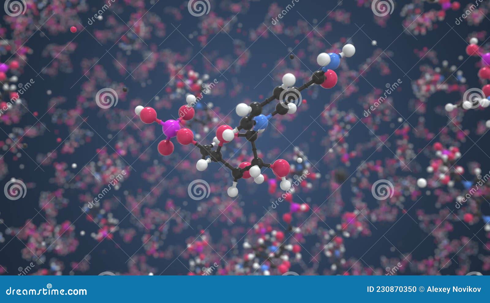 Nmn Molecule, Scientific Molecular Model, Looping 3d Animation Stock ...