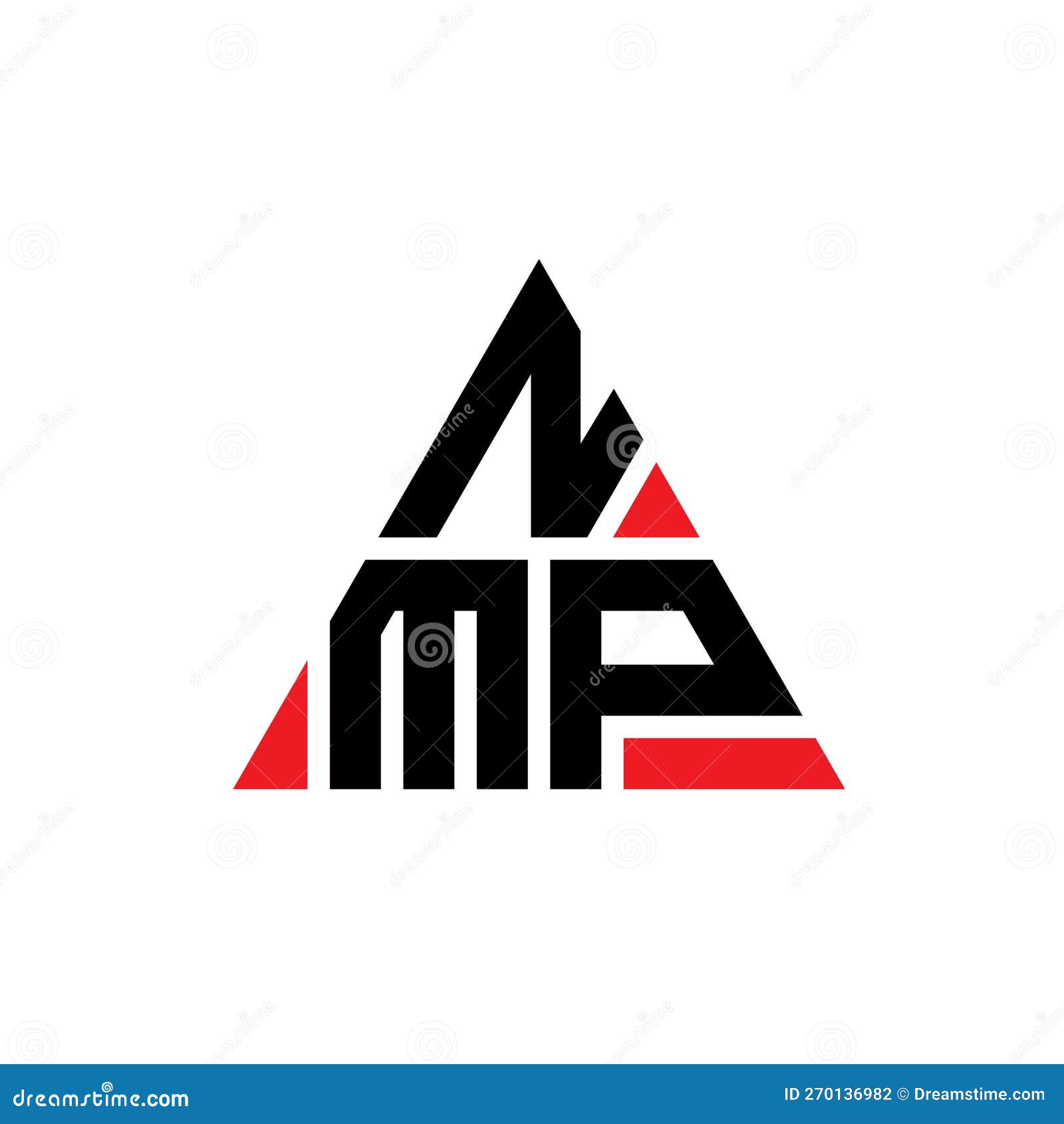 NMP Triangle Letter Logo Design with Triangle Shape. NMP Triangle Logo ...