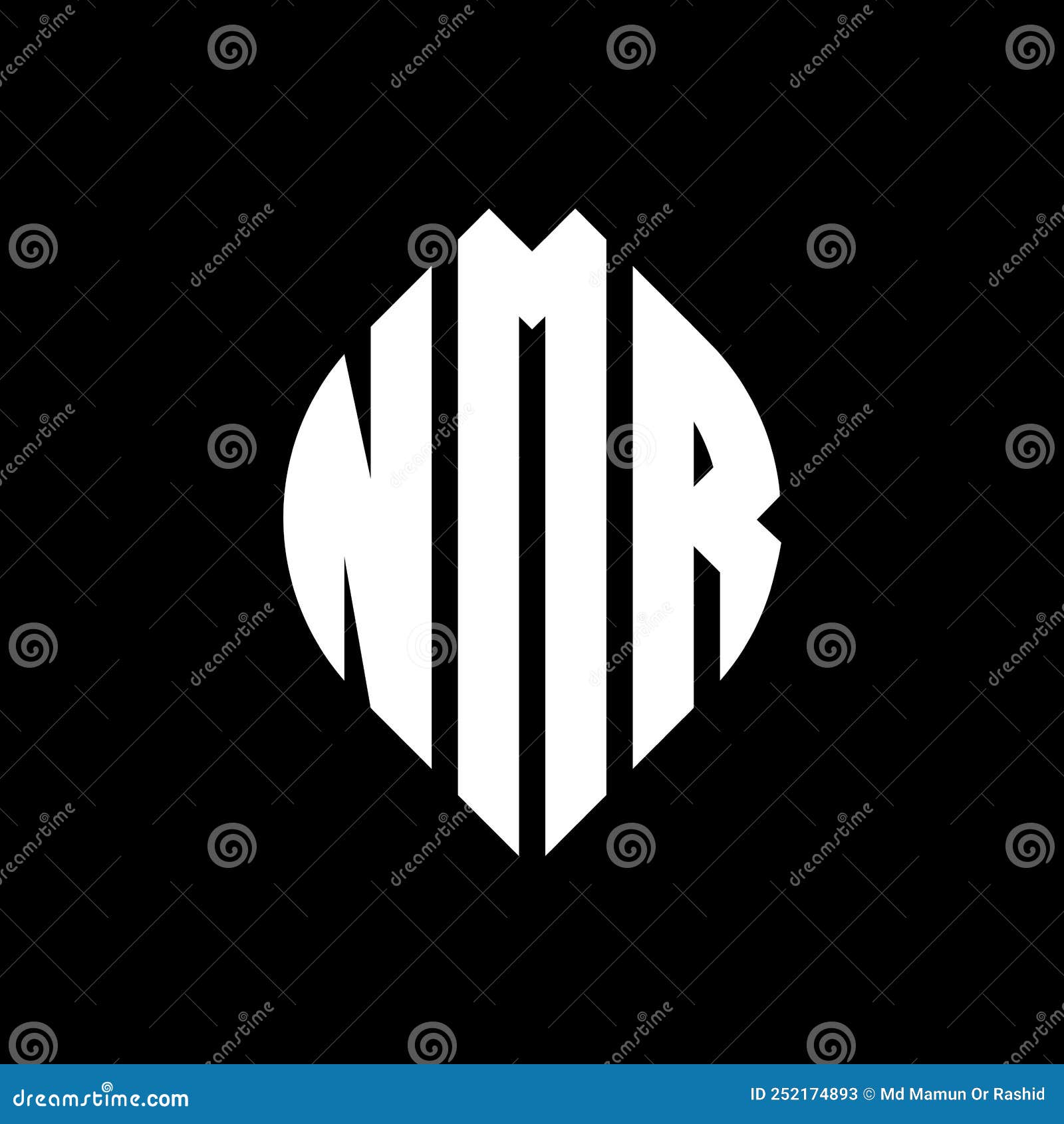 NMR Circle Letter Logo Design With Circle And Ellipse Shape. NMR ...