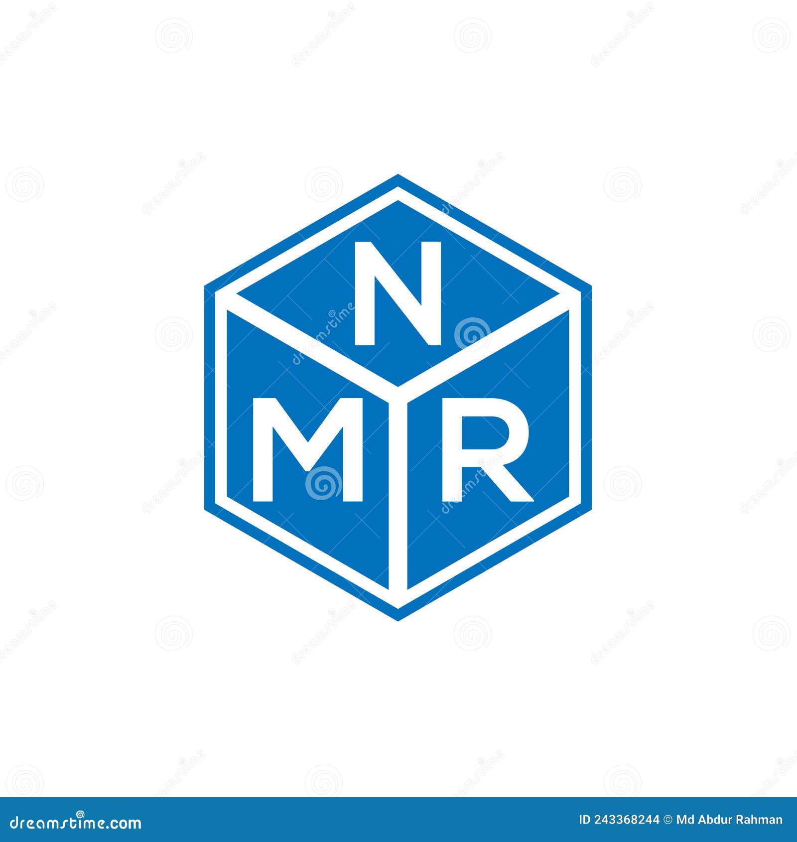 NMR Letter Logo Design On Black Background. NMR Creative Initials ...