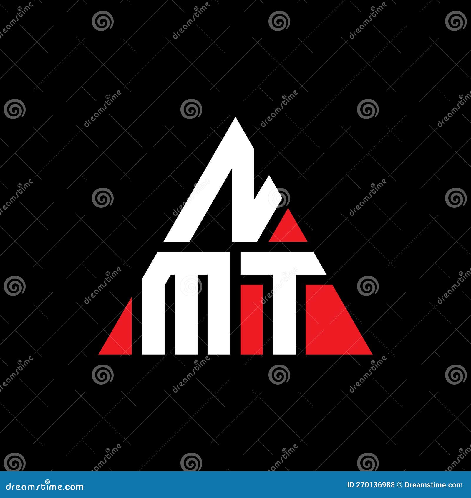 NMT Triangle Letter Logo Design with Triangle Shape. NMT Triangle Logo ...