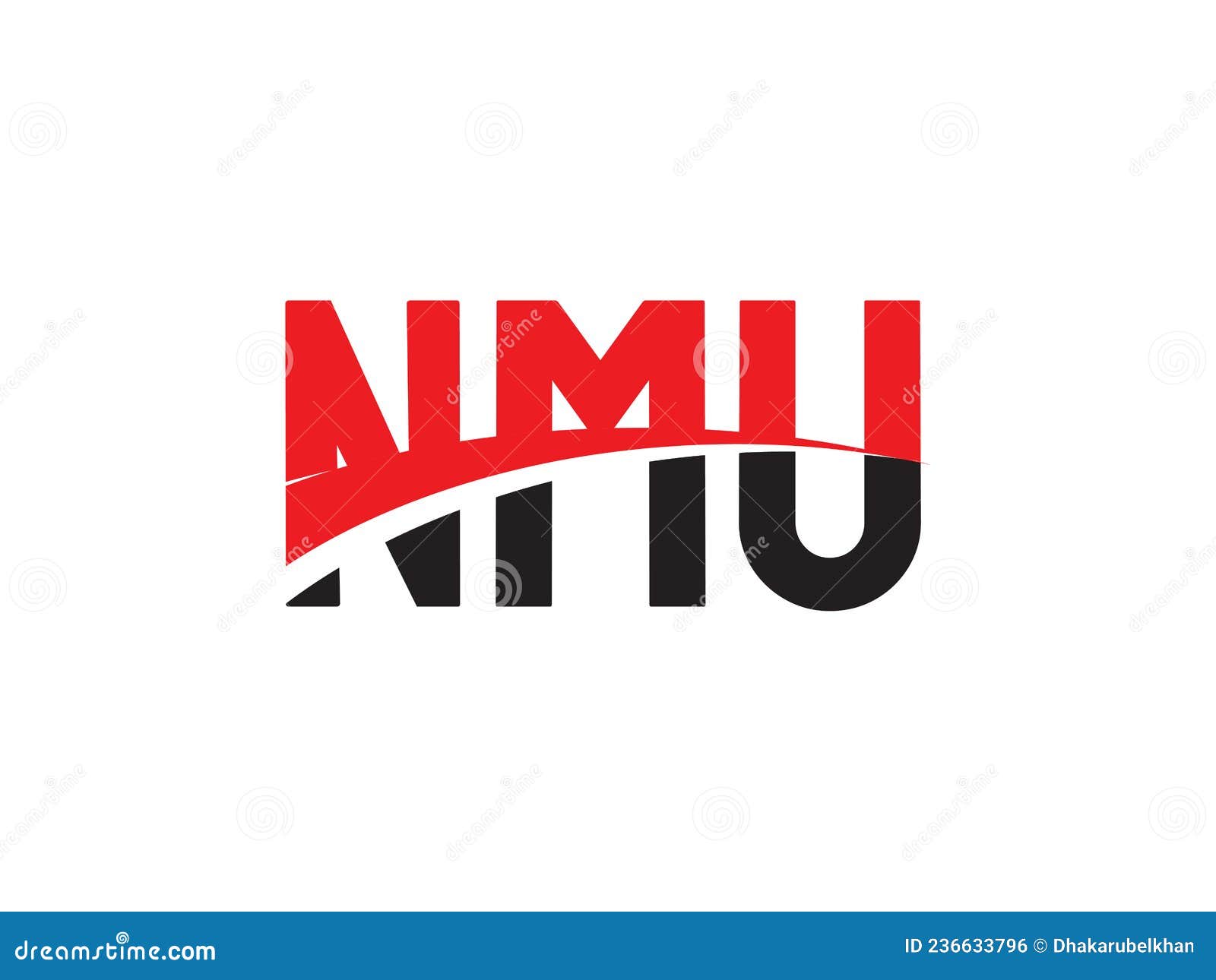 NMU Letter Initial Logo Design Vector Illustration Stock Vector ...