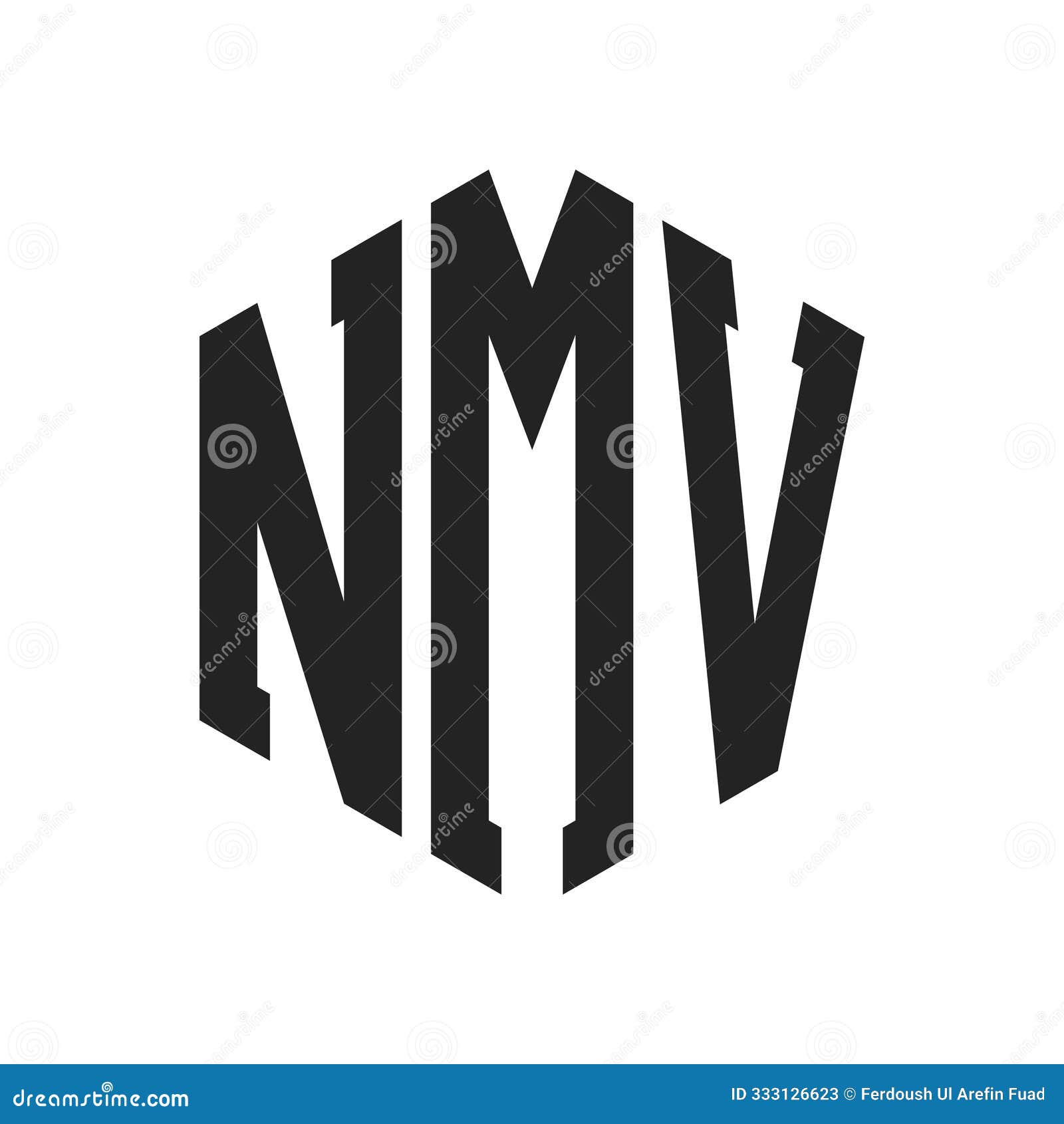 NMV Logo Design. Initial Letter NMV Monogram Logo Using Hexagon Shape ...