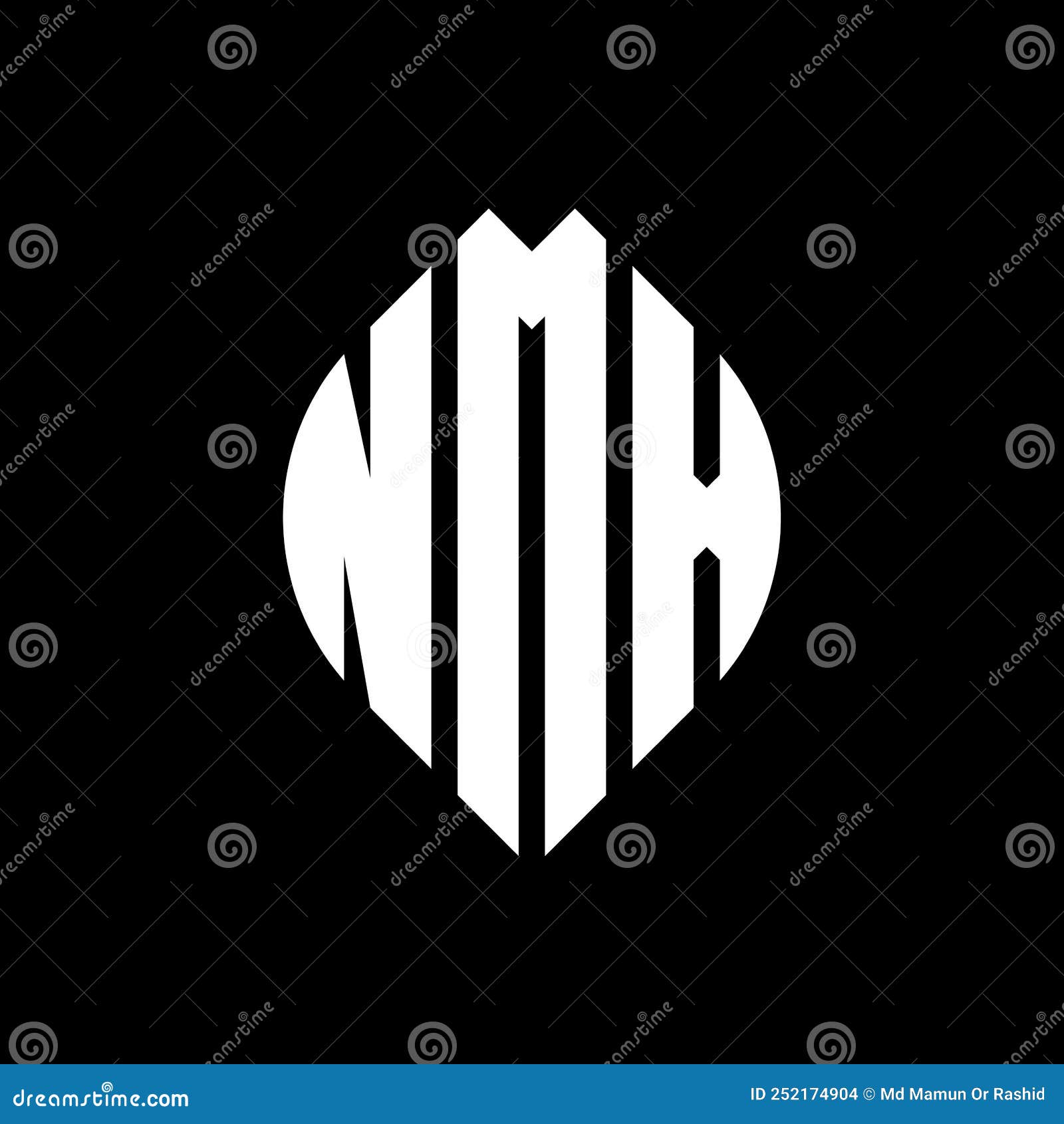 NMX Circle Letter Logo Design with Circle and Ellipse Shape. NMX Ellipse Letters with ...