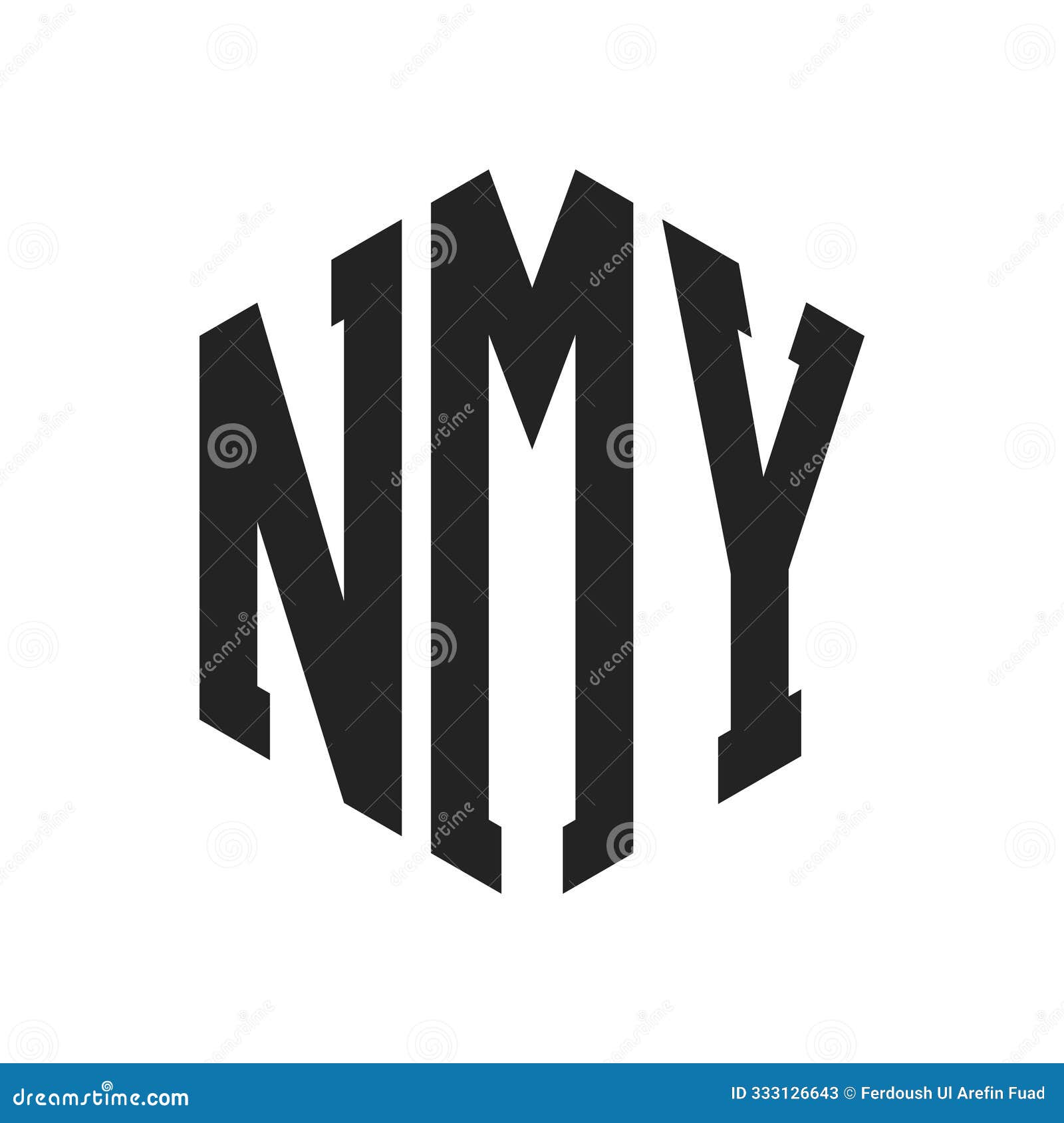 NMY Logo Design. Initial Letter NMY Monogram Logo Using Hexagon Shape ...