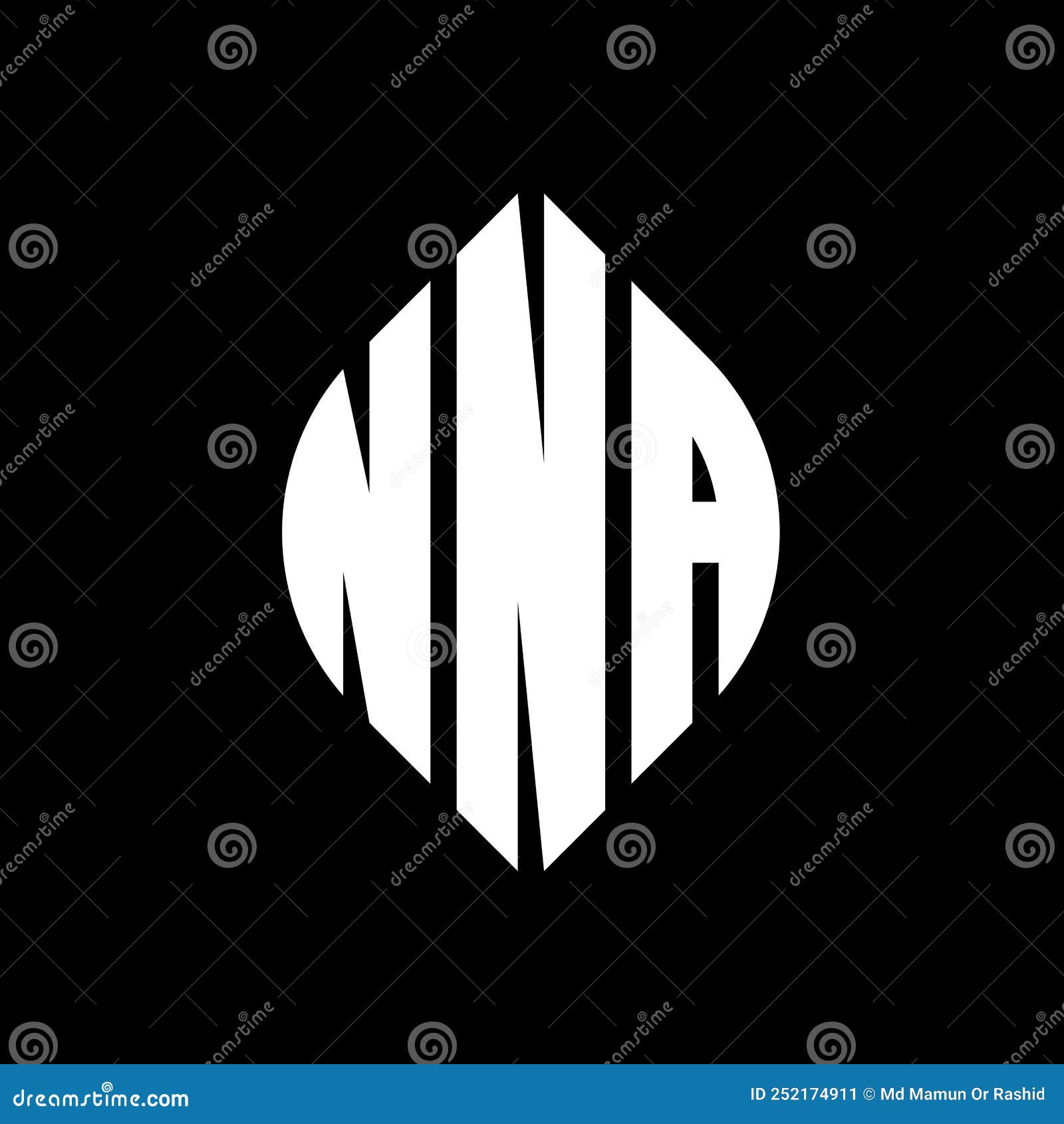 NNA Circle Letter Logo Design with Circle and Ellipse Shape. NNA ...