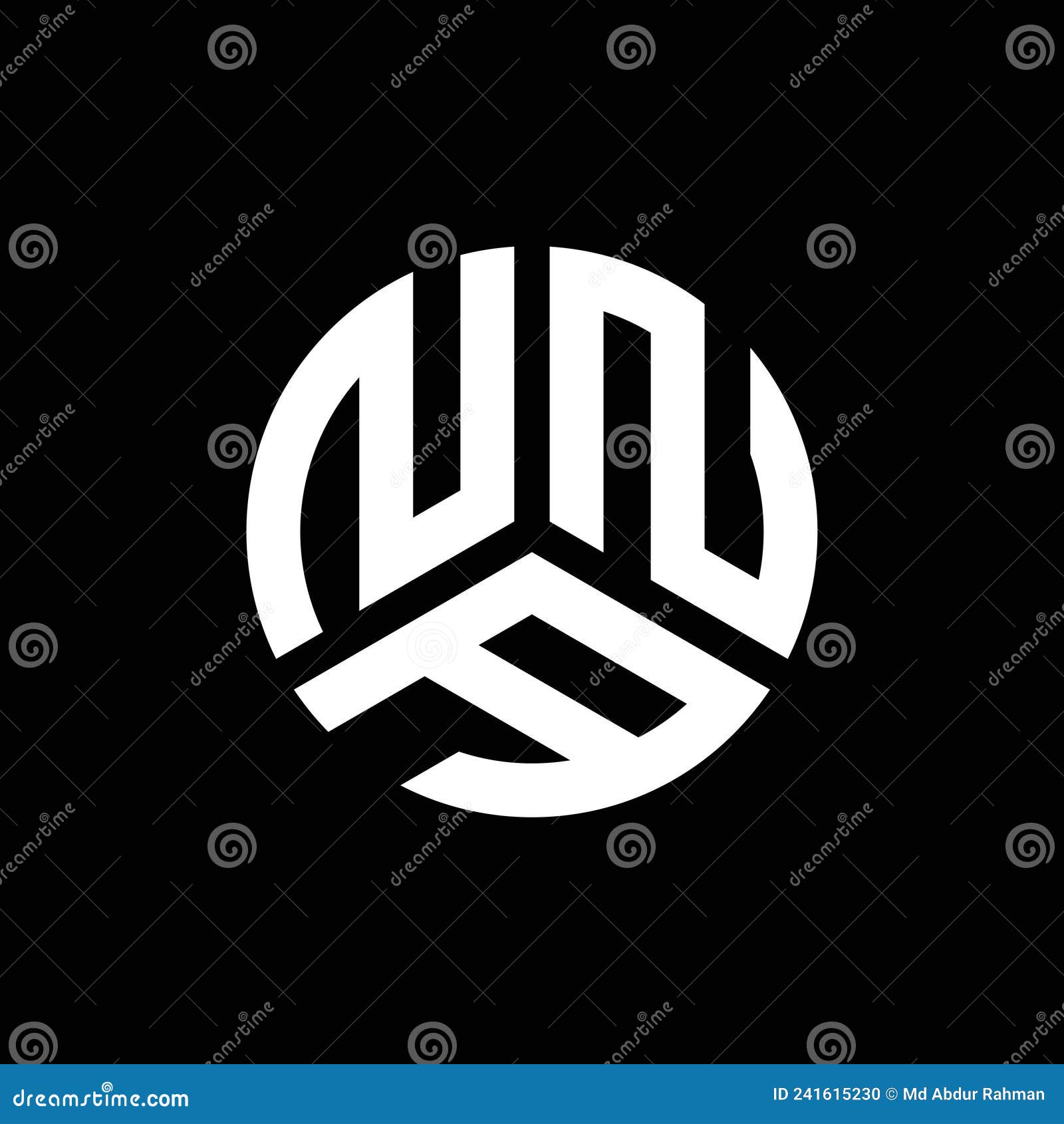 NNA Letter Logo Design on Black Background. NNA Creative Initials ...