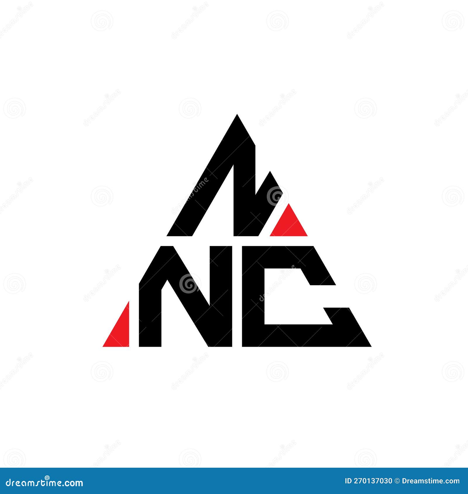 NNC Triangle Letter Logo Design with Triangle Shape. NNC Triangle Logo ...