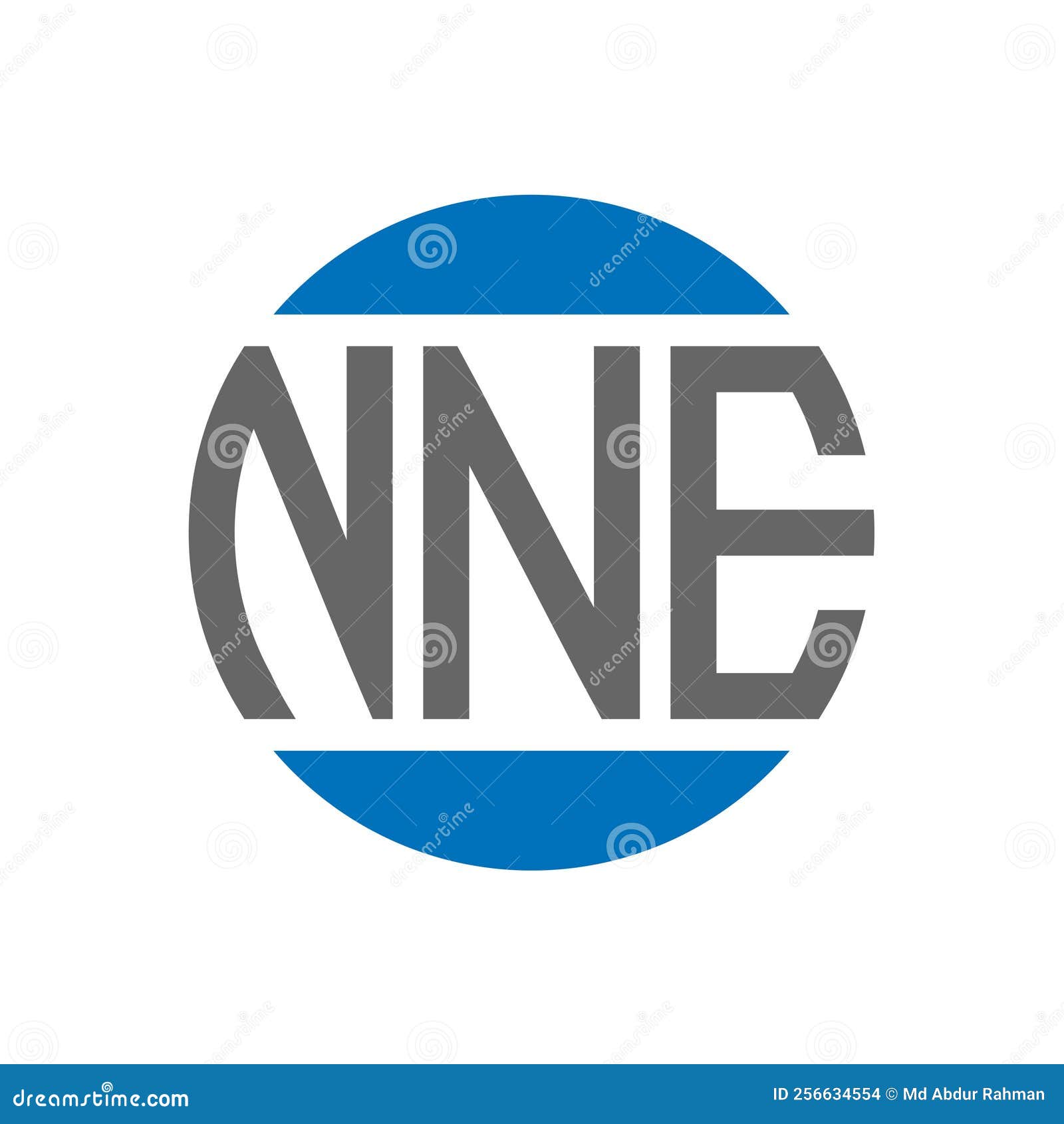 NNE Letter Logo Design on White Background. NNE Creative Initials ...