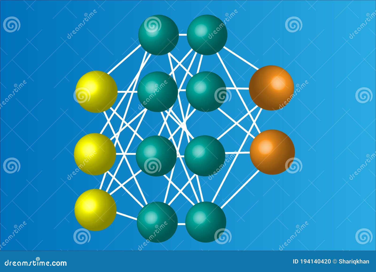 Recurrent Artificial Neural Network Self Learning Computing System Cartoon Vector