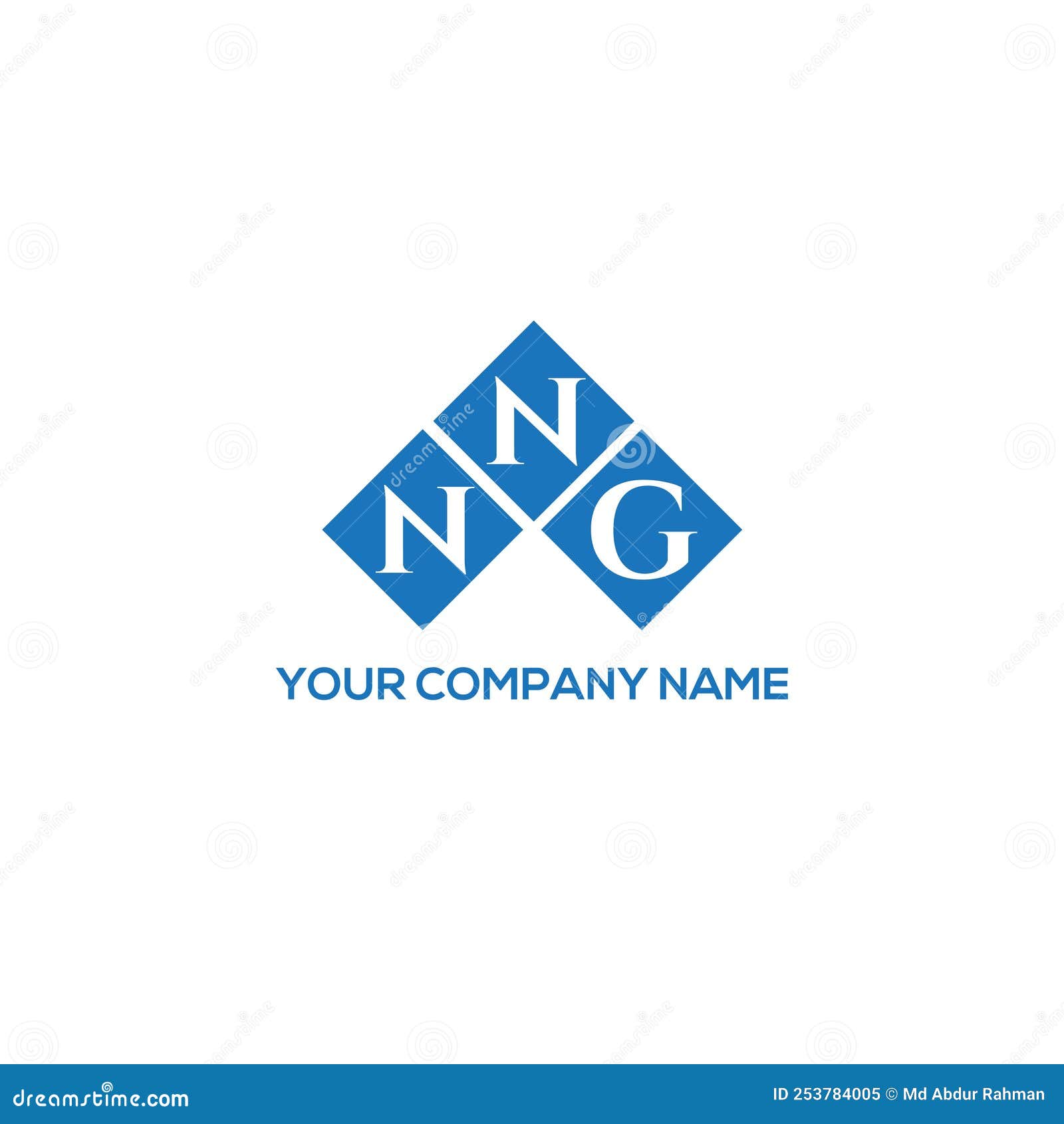 NNG Letter Logo Design on WHITE Background. NNG Creative Initials ...