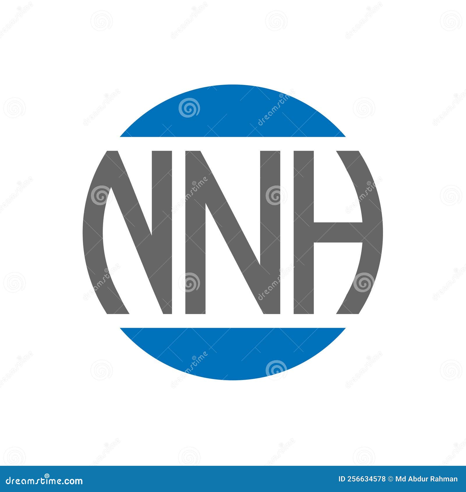 NNH Letter Logo Design on White Background. NNH Creative Initials ...