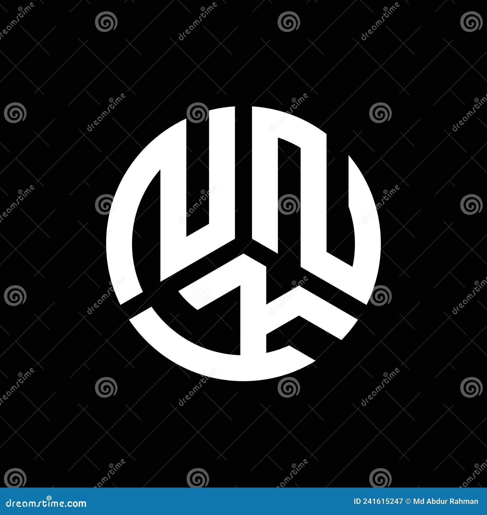 NNK Letter Logo Design on Black Background. NNK Creative Initials ...