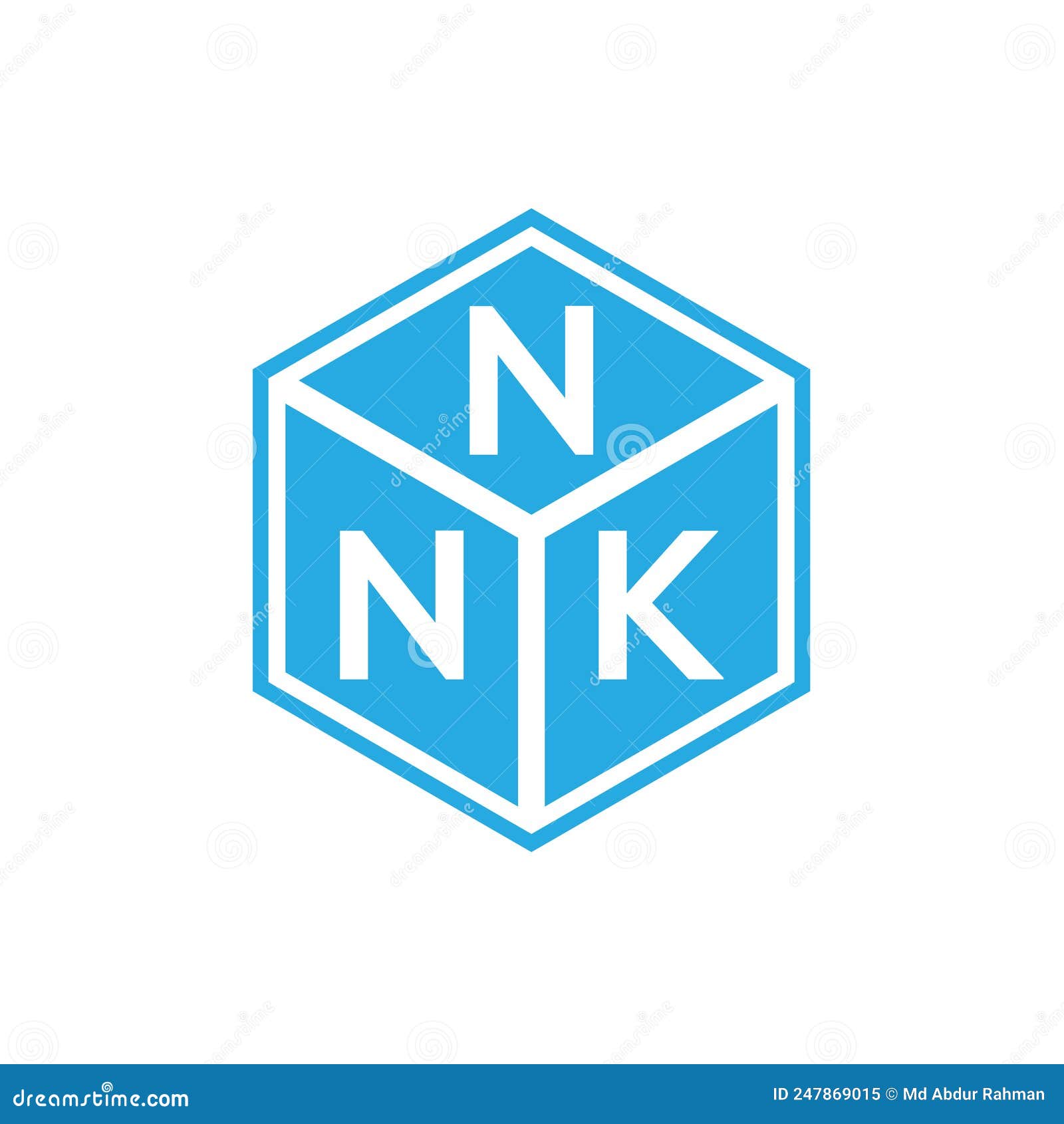 NNK Letter Logo Design on Black Background. NNK Creative Initials ...