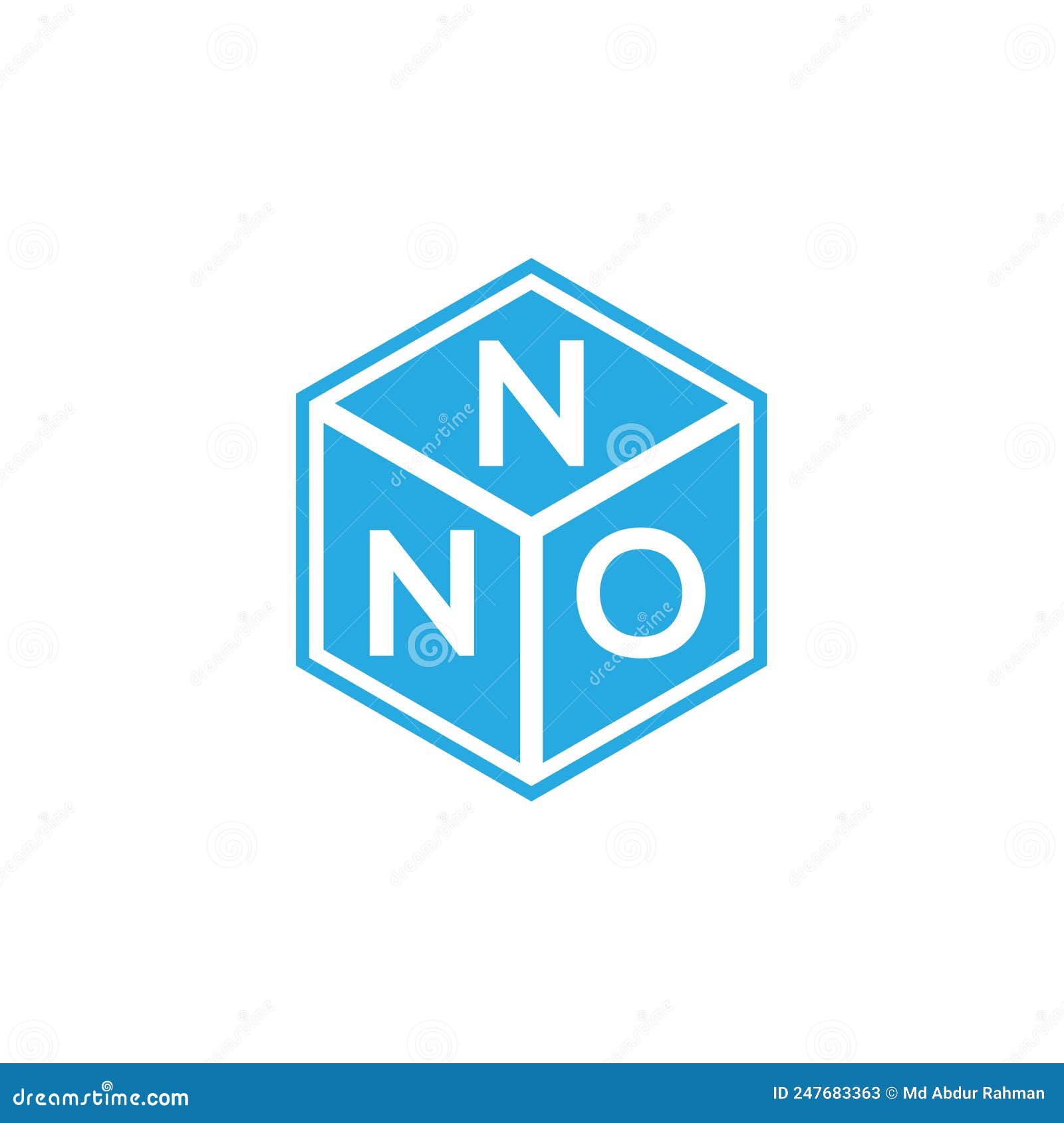 NNO Letter Logo Design on Black Background. NNO Creative Initials ...