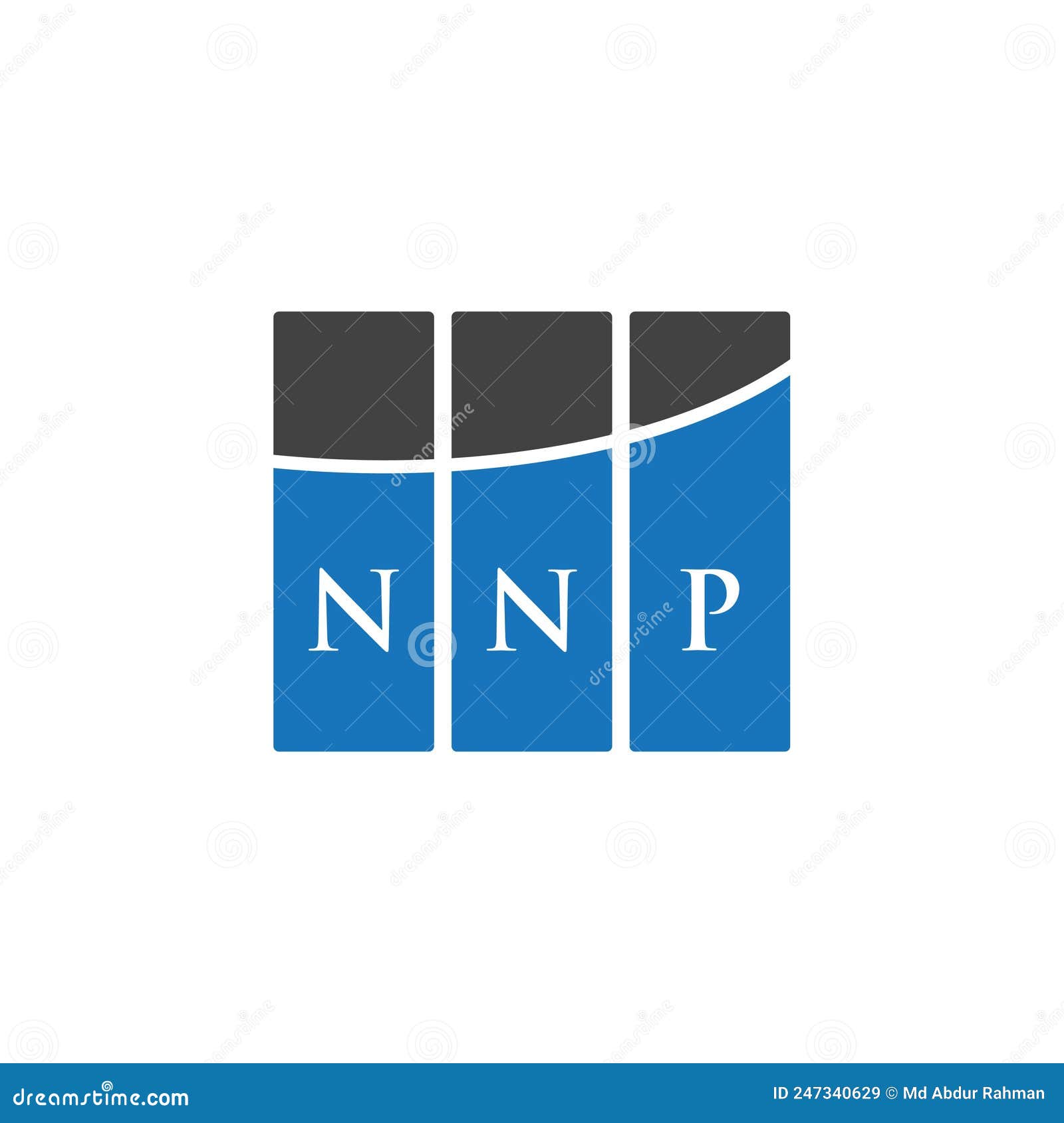 NNP Letter Logo Design on WHITE Background. NNP Creative Initials ...