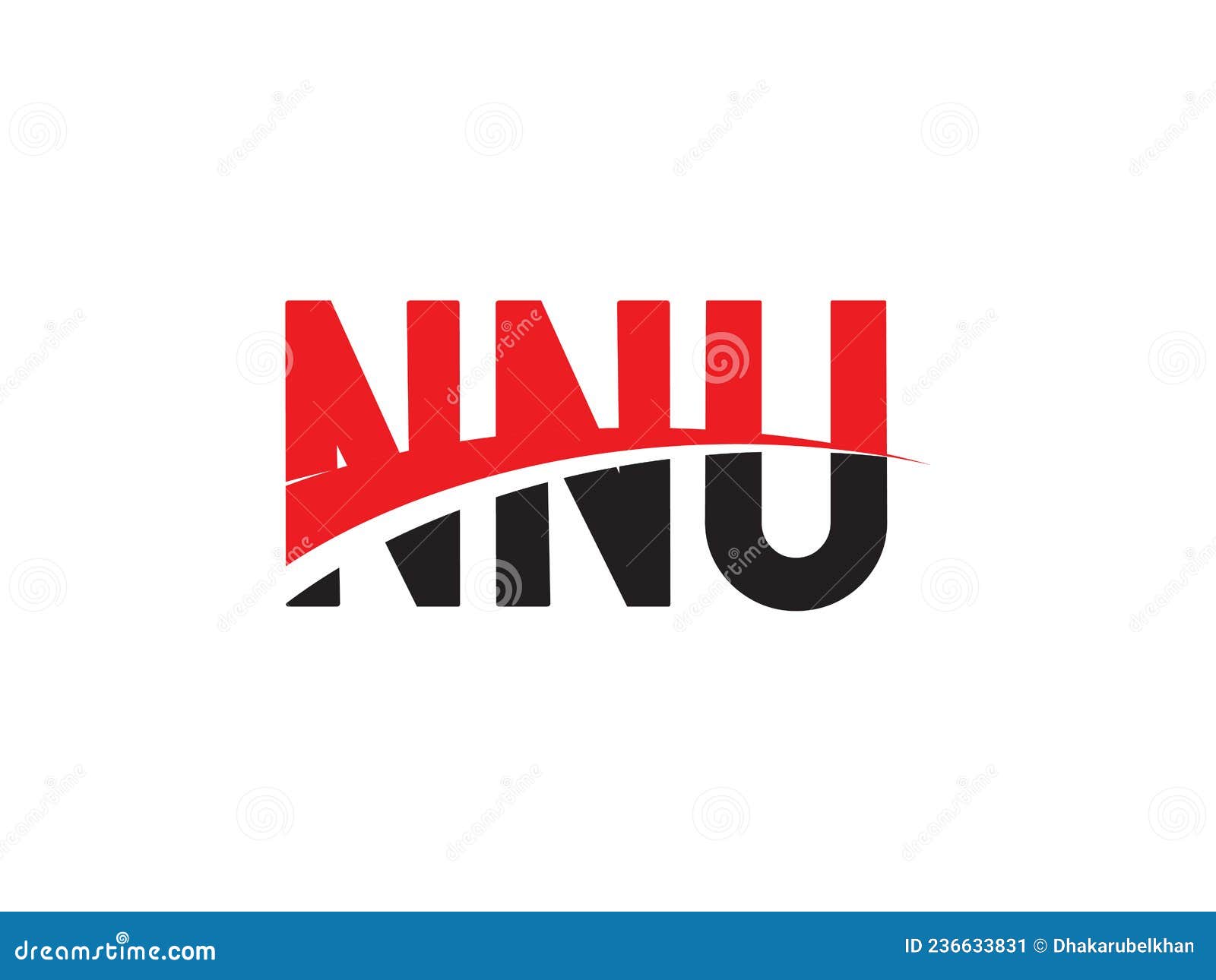 NNU Letter Initial Logo Design Vector Illustration Stock Vector ...