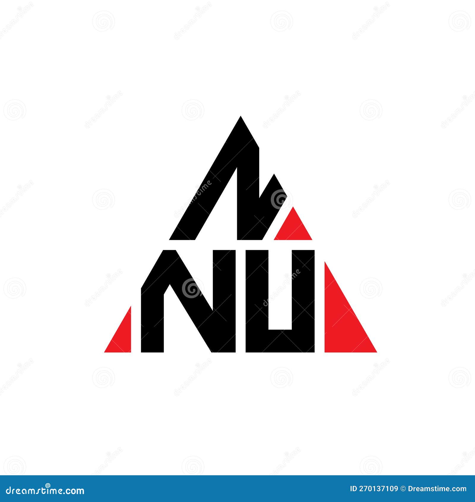 NNU Triangle Letter Logo Design with Triangle Shape. NNU Triangle Logo ...